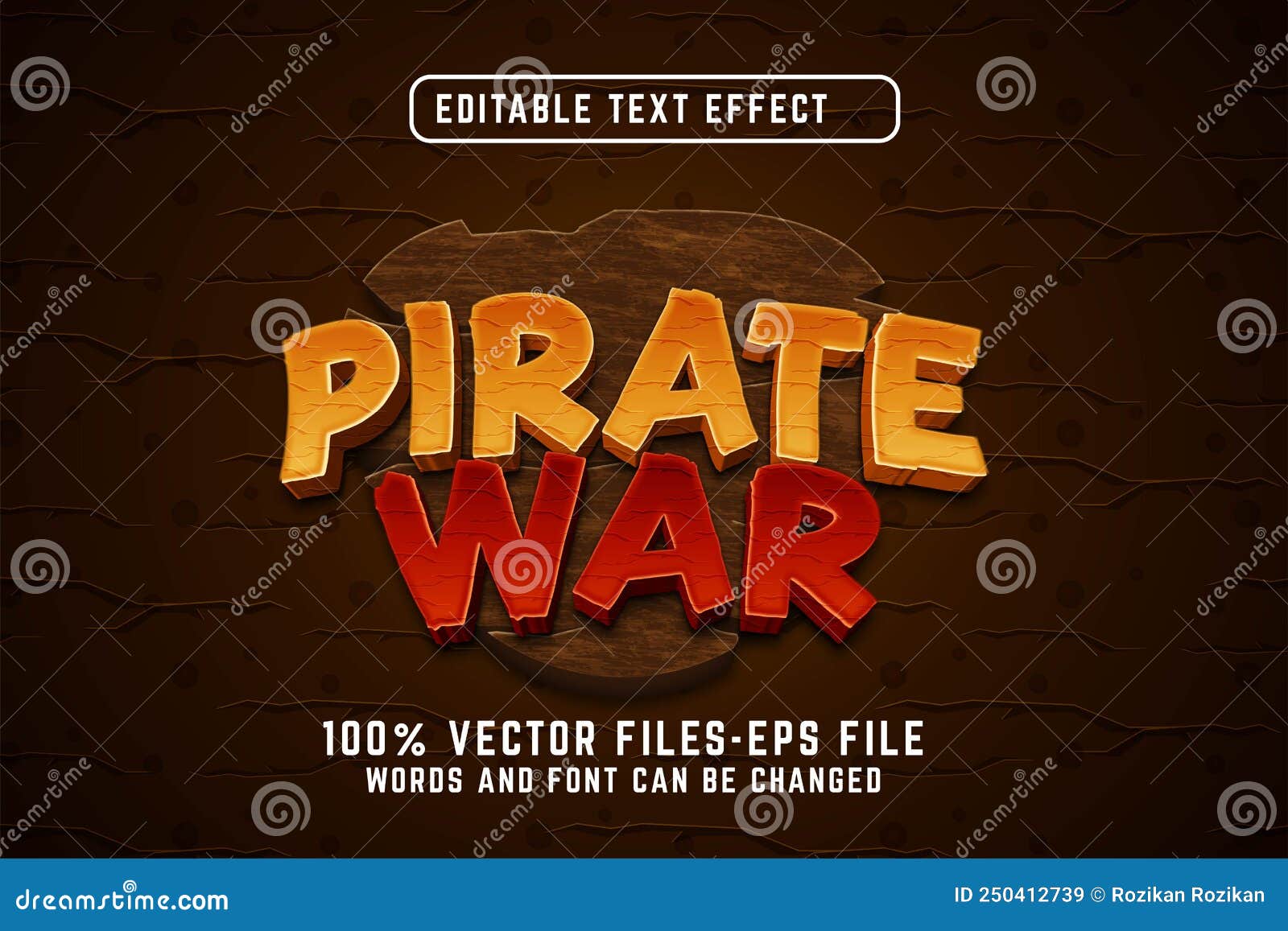 Pirate Game Vector Text Effect Editable Stock Vector - Illustration of ...