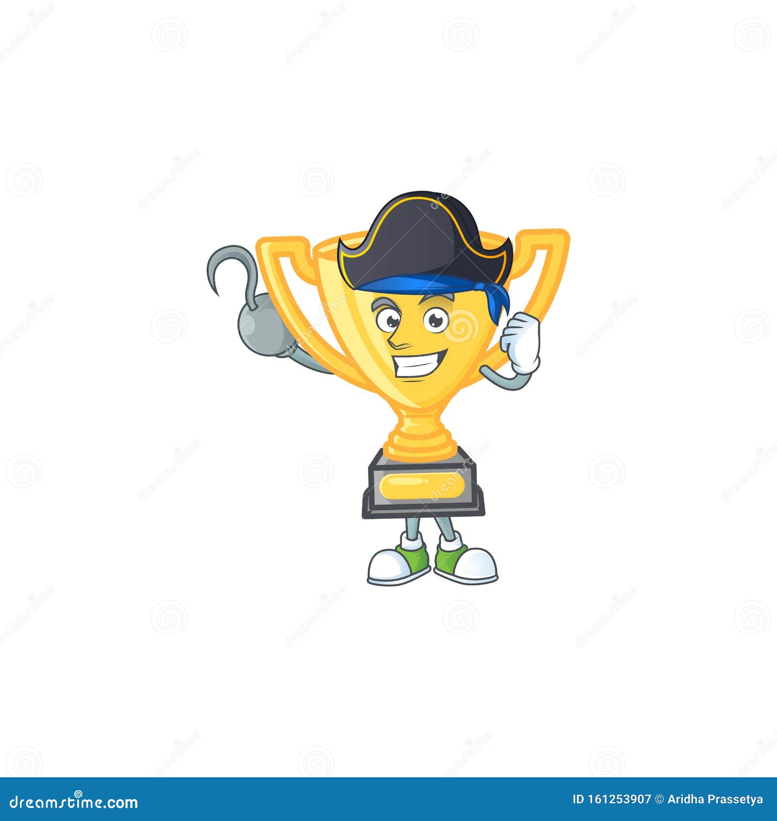Pirate Gold Trophy Cup for Award Prize Stock Vector - Illustration of ...