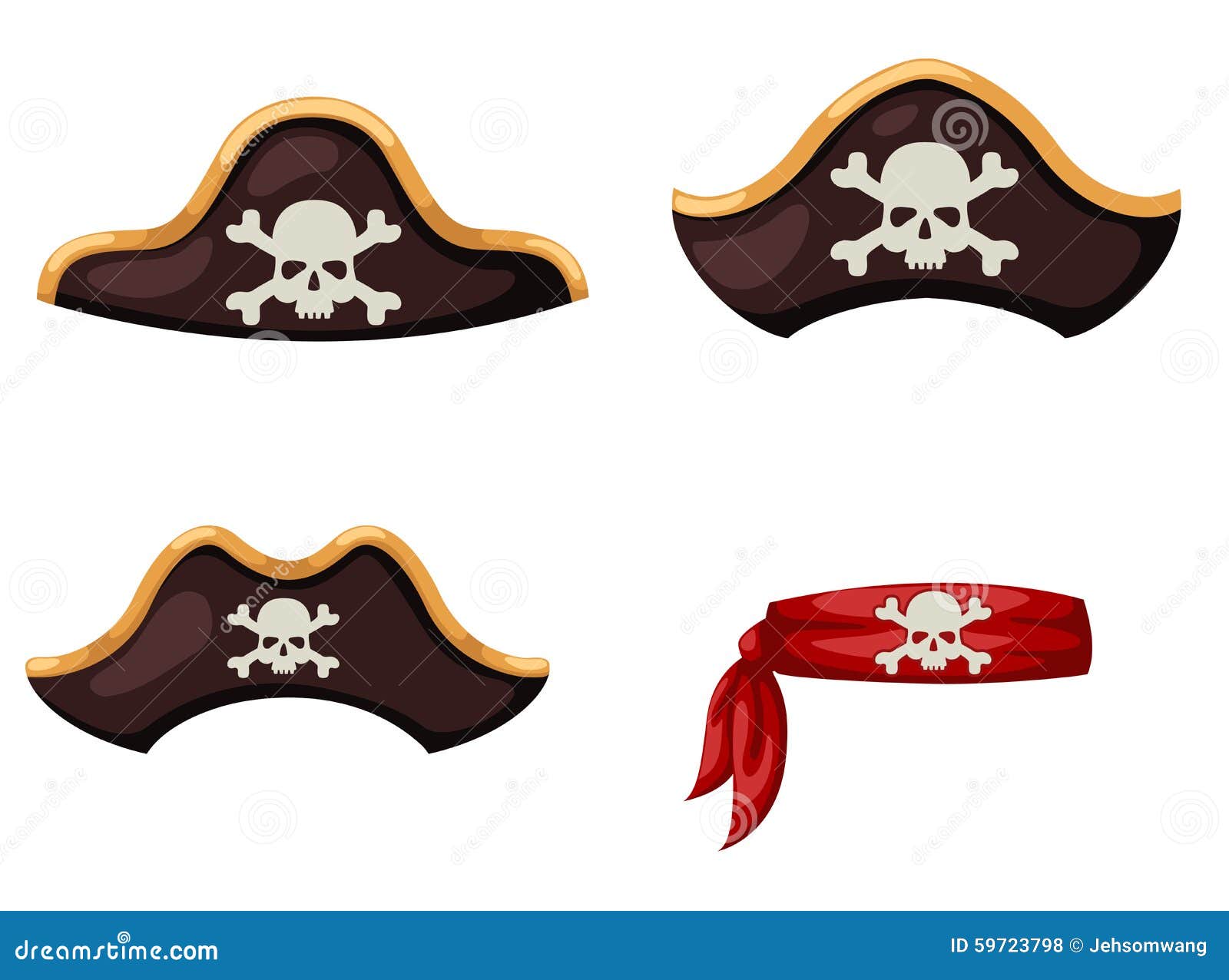 Pirate hat stock vector. Illustration of fear, caribbean - 59723798