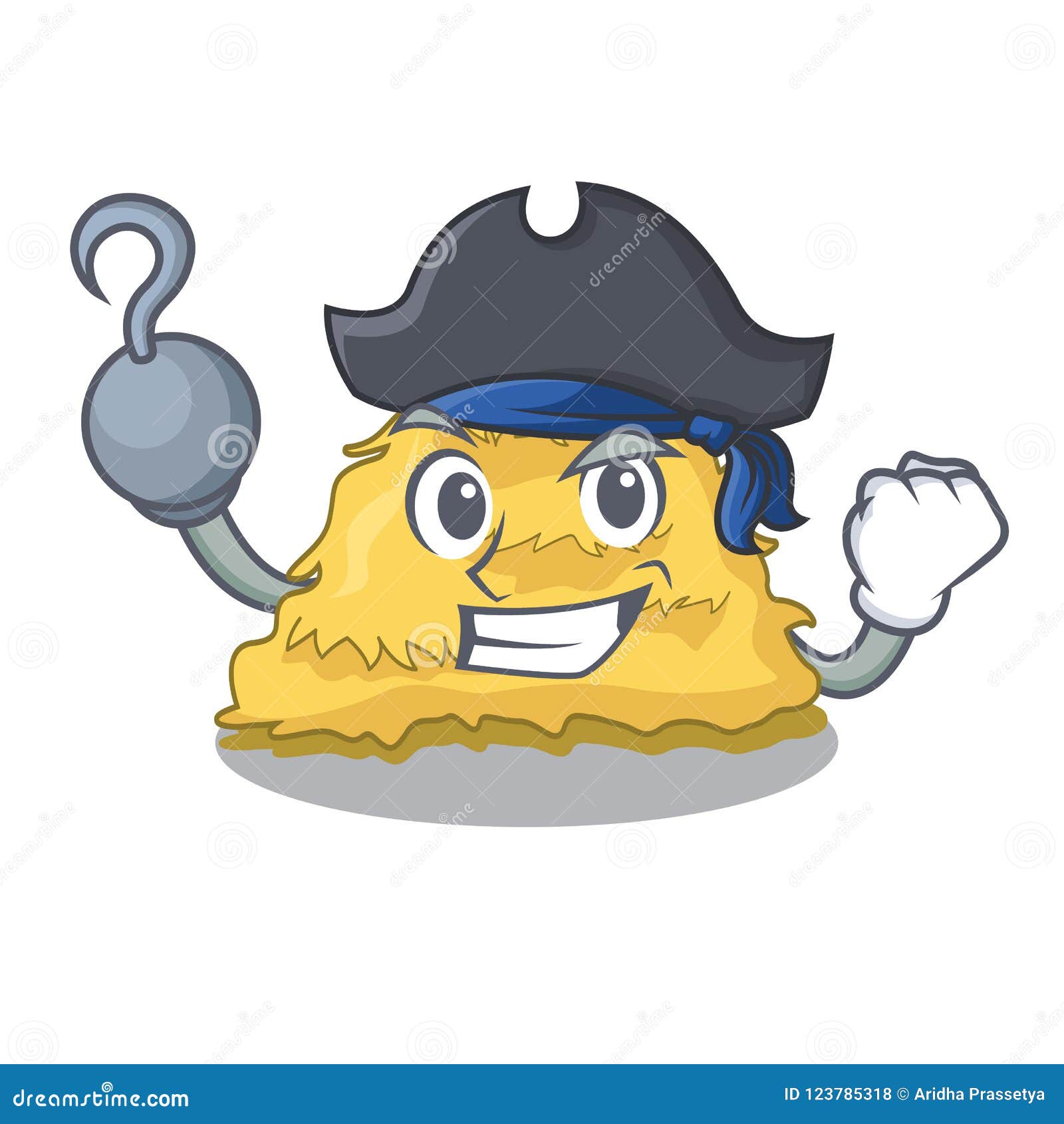 Pirate Hay Bale Character Cartoon Stock Vector - Illustration of ...