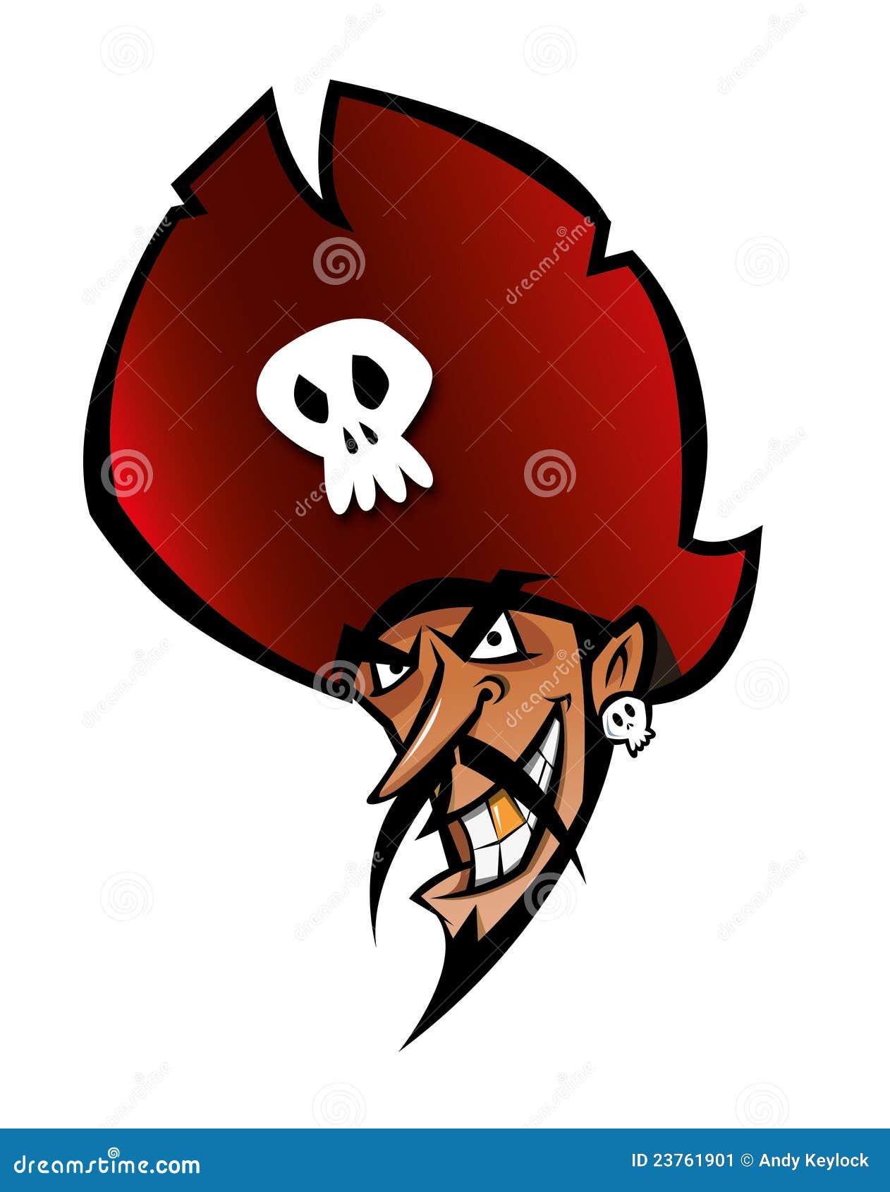 Pirate Head stock vector. Illustration of pirate, drawing - 23761901