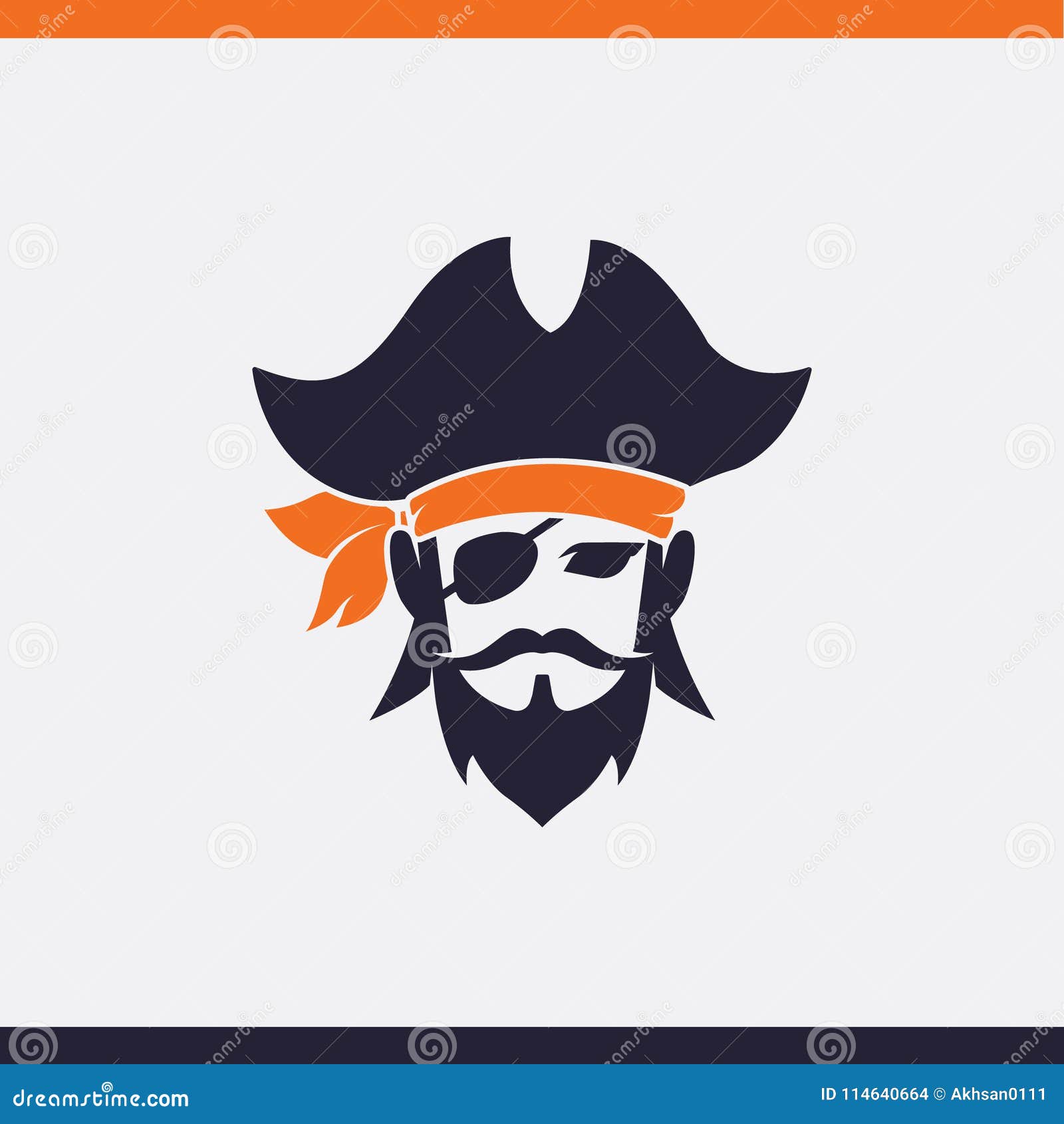 Pirate head logo icon stock illustration. Illustration of flat - 114640664