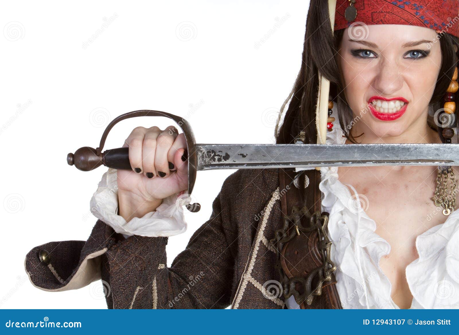 Pirate Holding Sword stock image. Image of jacket, sword - 12943107
