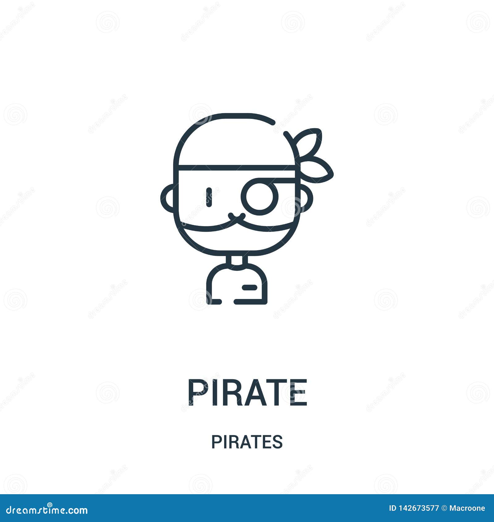 Pirate Icon Vector from Pirates Collection. Thin Line Pirate Outline ...