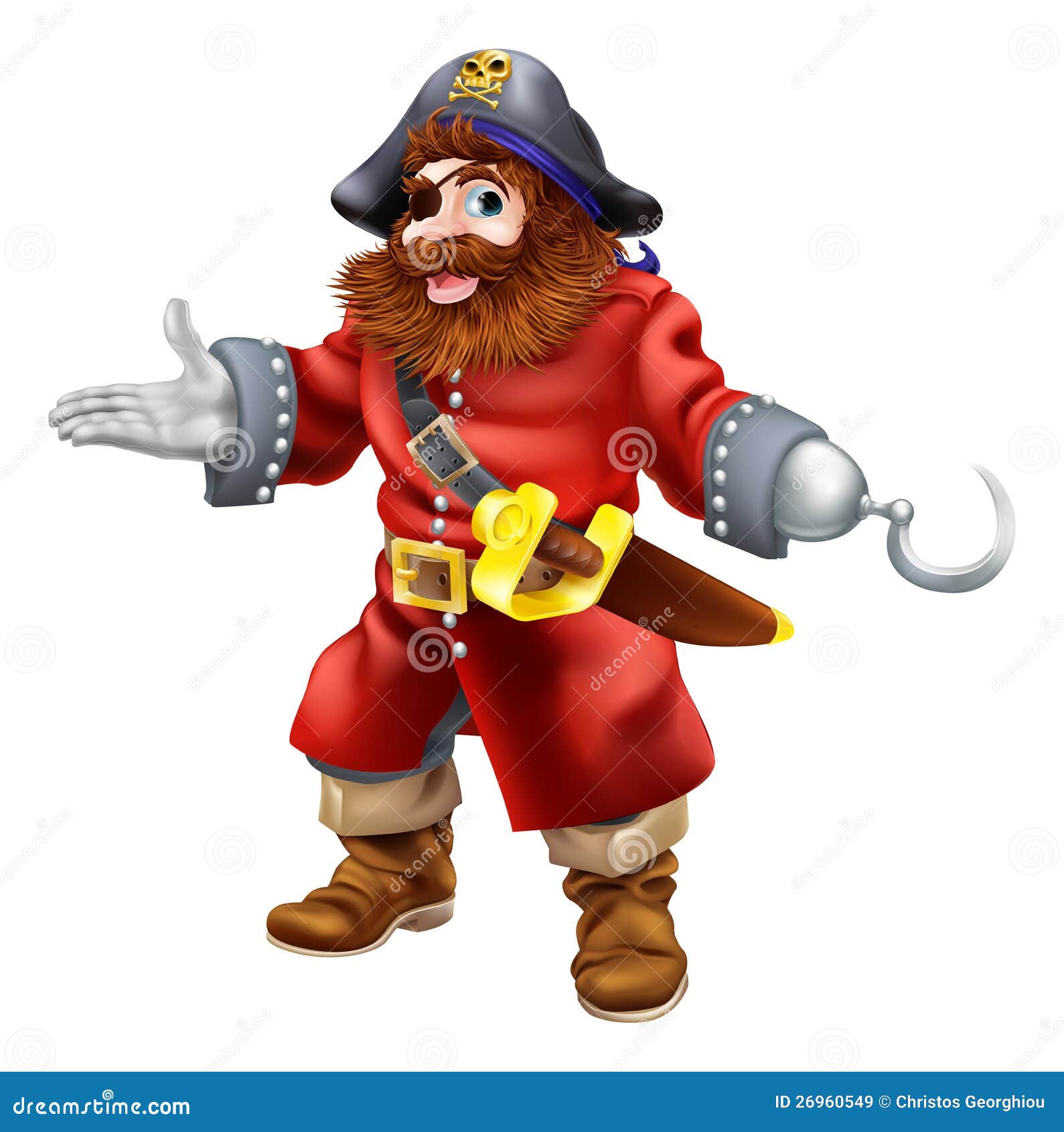 Pirate illustration stock vector. Illustration of bandana - 26960549