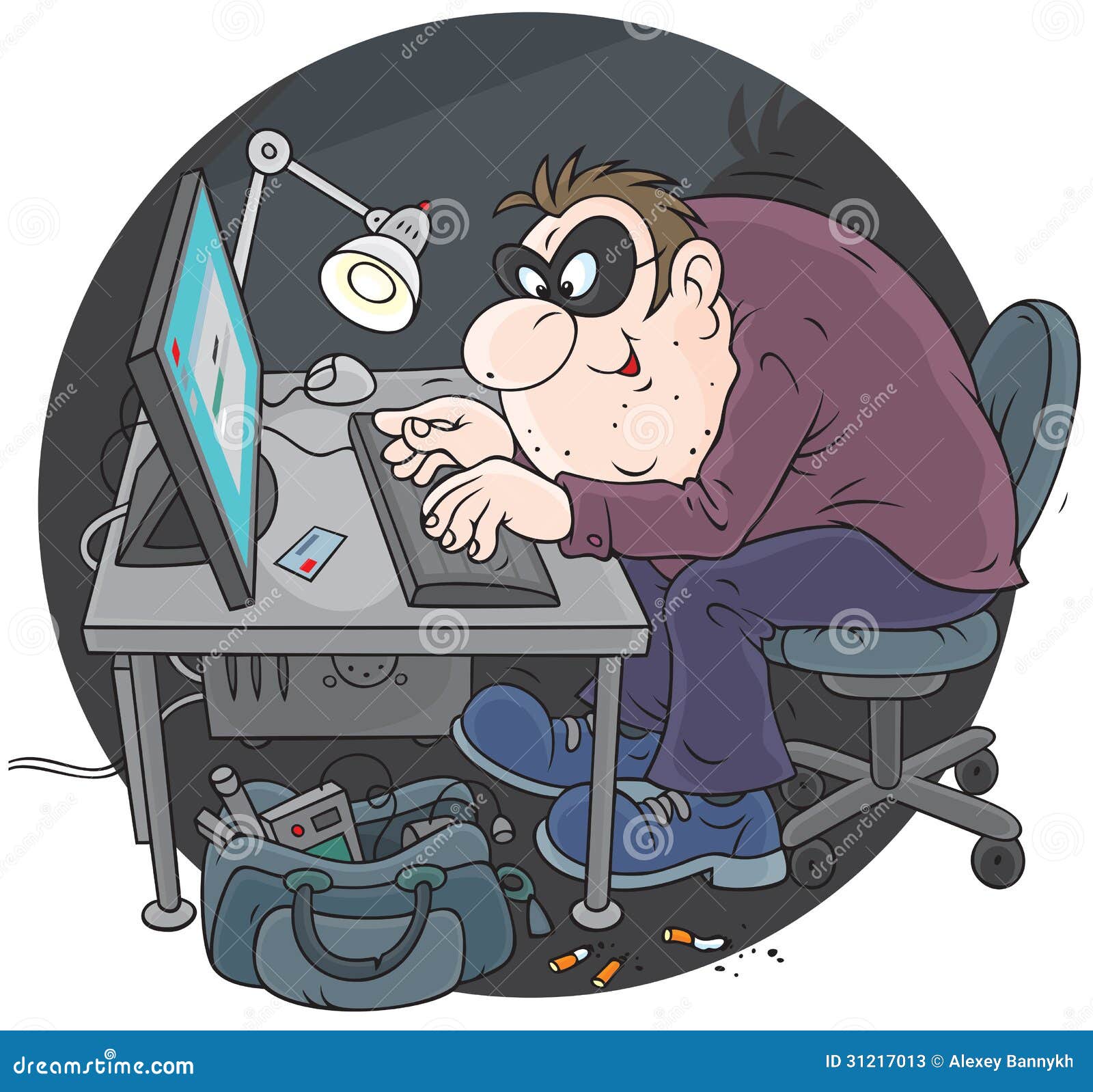 Pirate informatique illustration de vecteur. Illustration du réseau ...