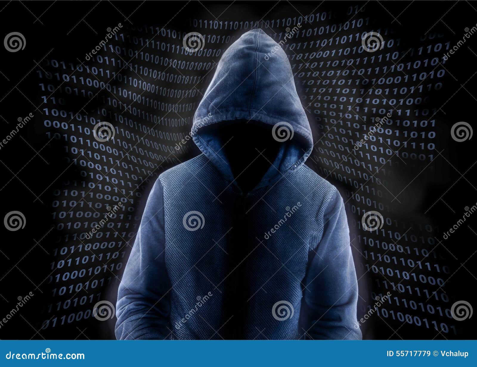 Pirate Informatique Anonyme Et Code Binaire Image stock - Image du code ...