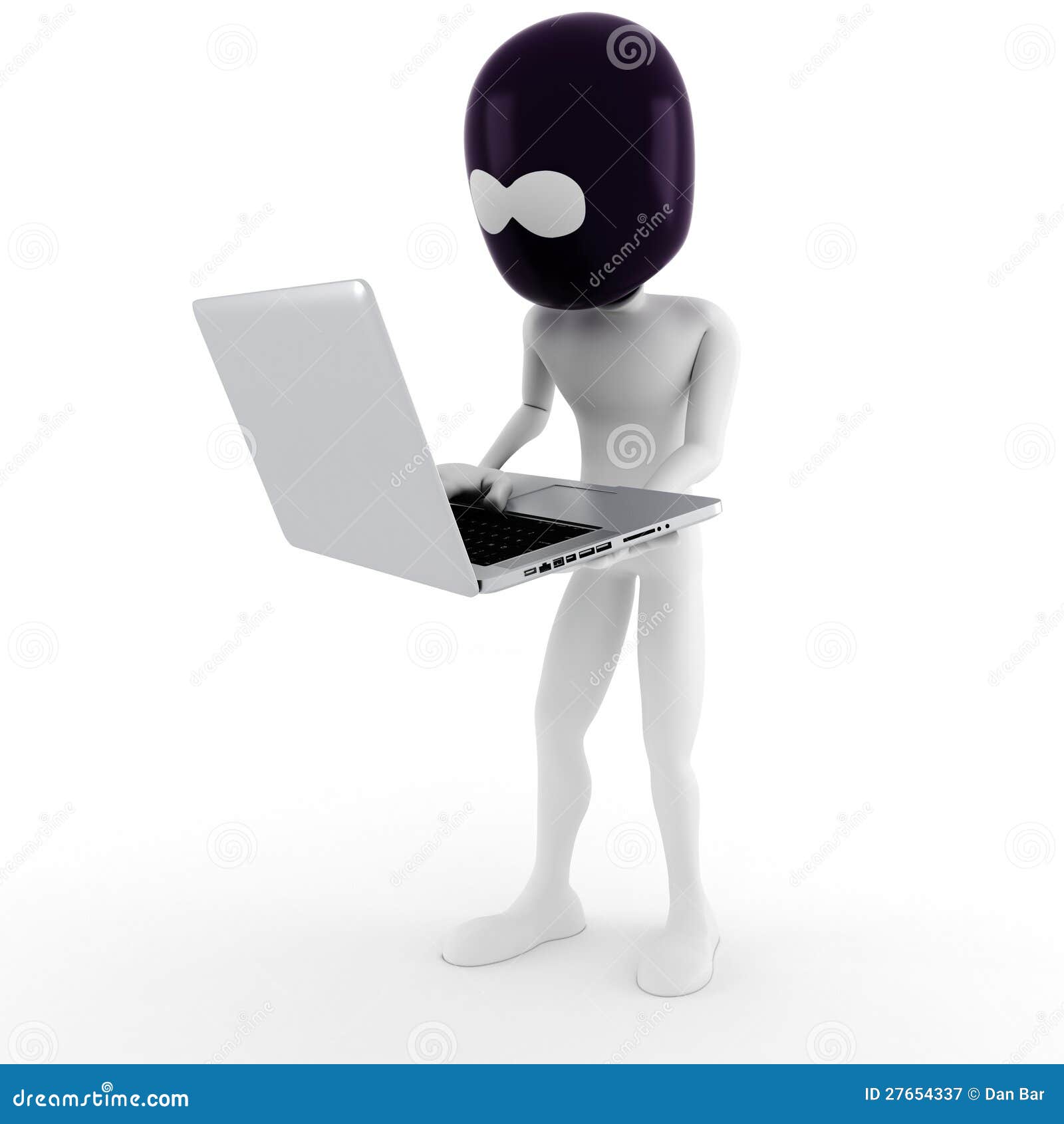 Pirate Informatique De L'homme 3d Illustration Stock - Illustration du ...