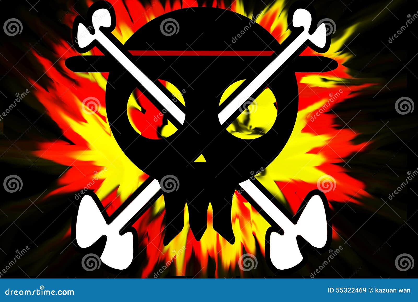 Pirate jolly roger stock illustration. Illustration of symbol - 55322469