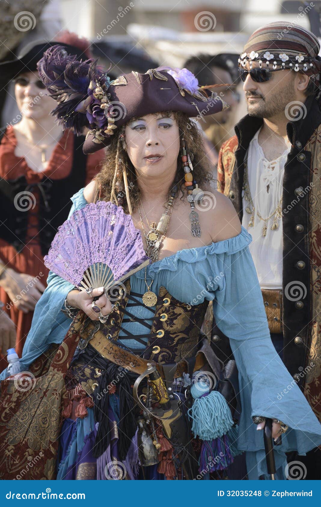 Pirate lady editorial stock photo. Image of masquerade - 32035248