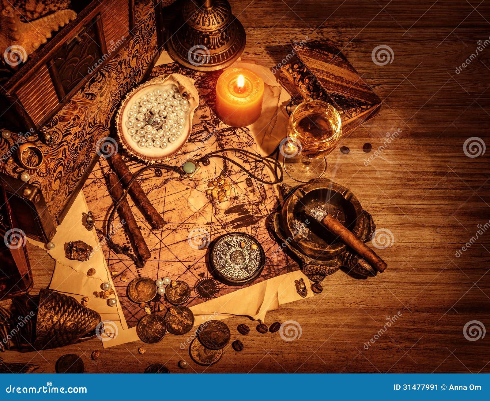 Pirate le butin image stock. Image du carte, rétro, parchemin - 31477991