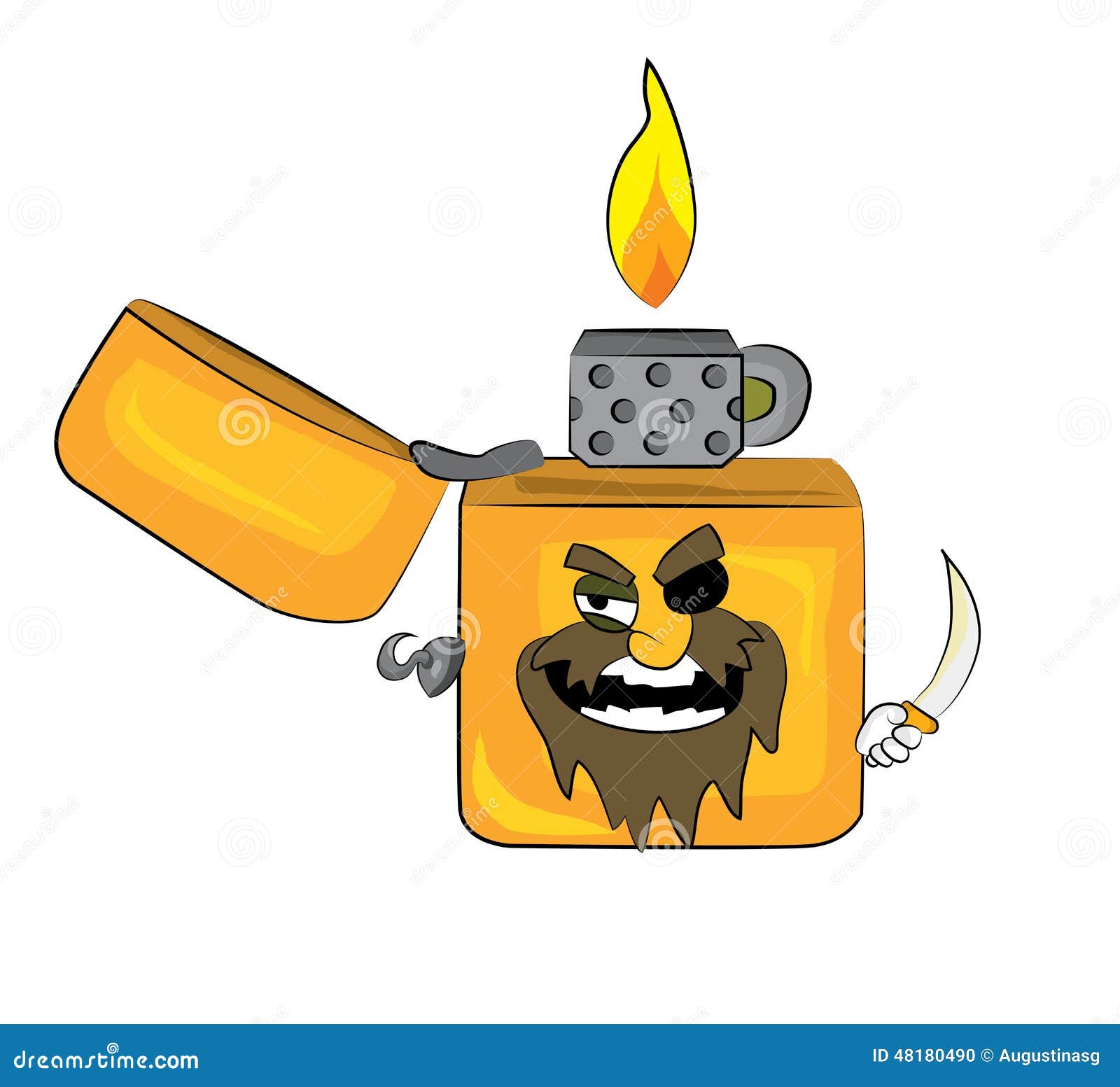 Pirate lighter cartoon stock illustration. Illustration of pirate ...