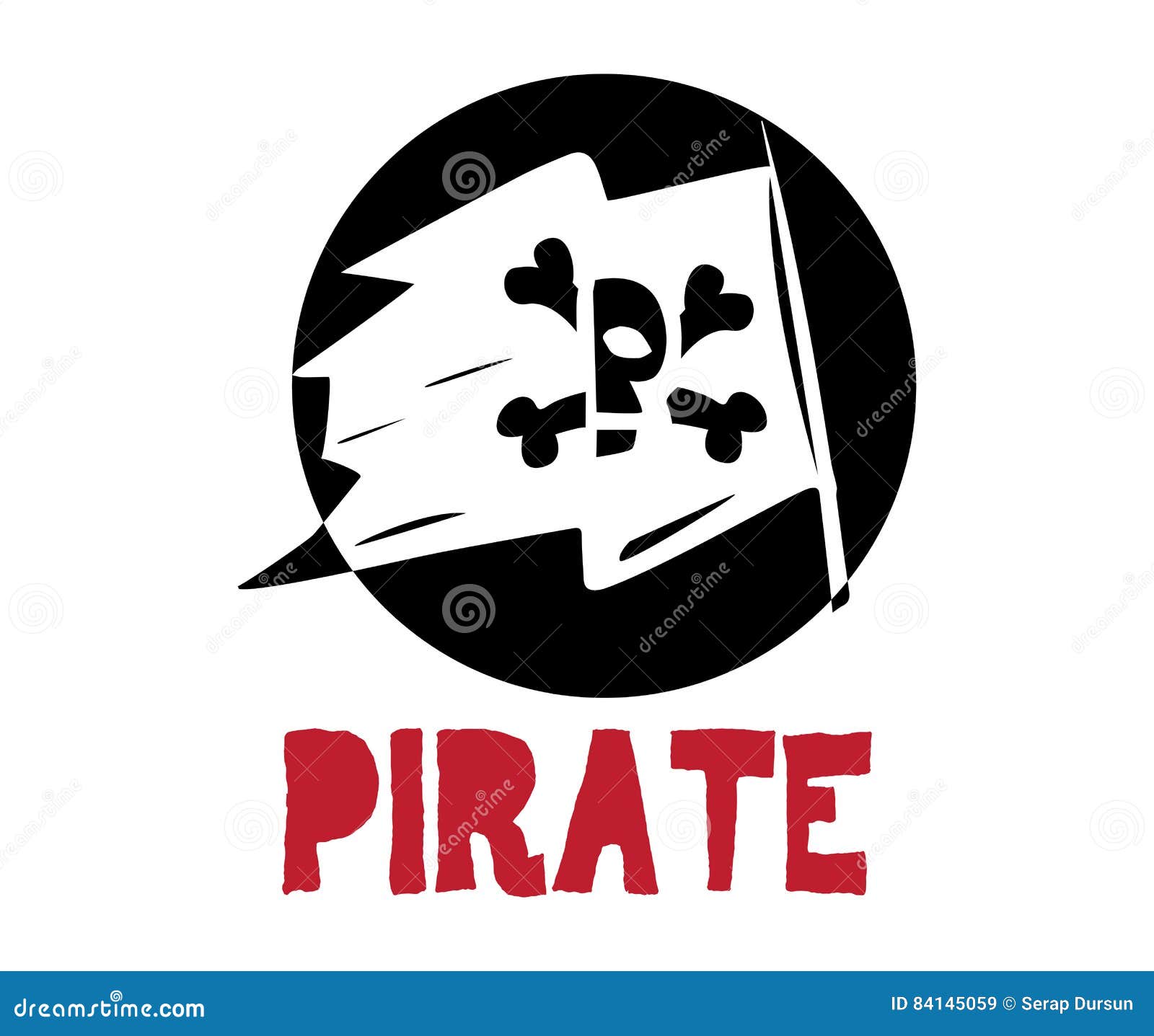 Pirate Logo Concept stock illustration. Illustration of graphic - 84145059