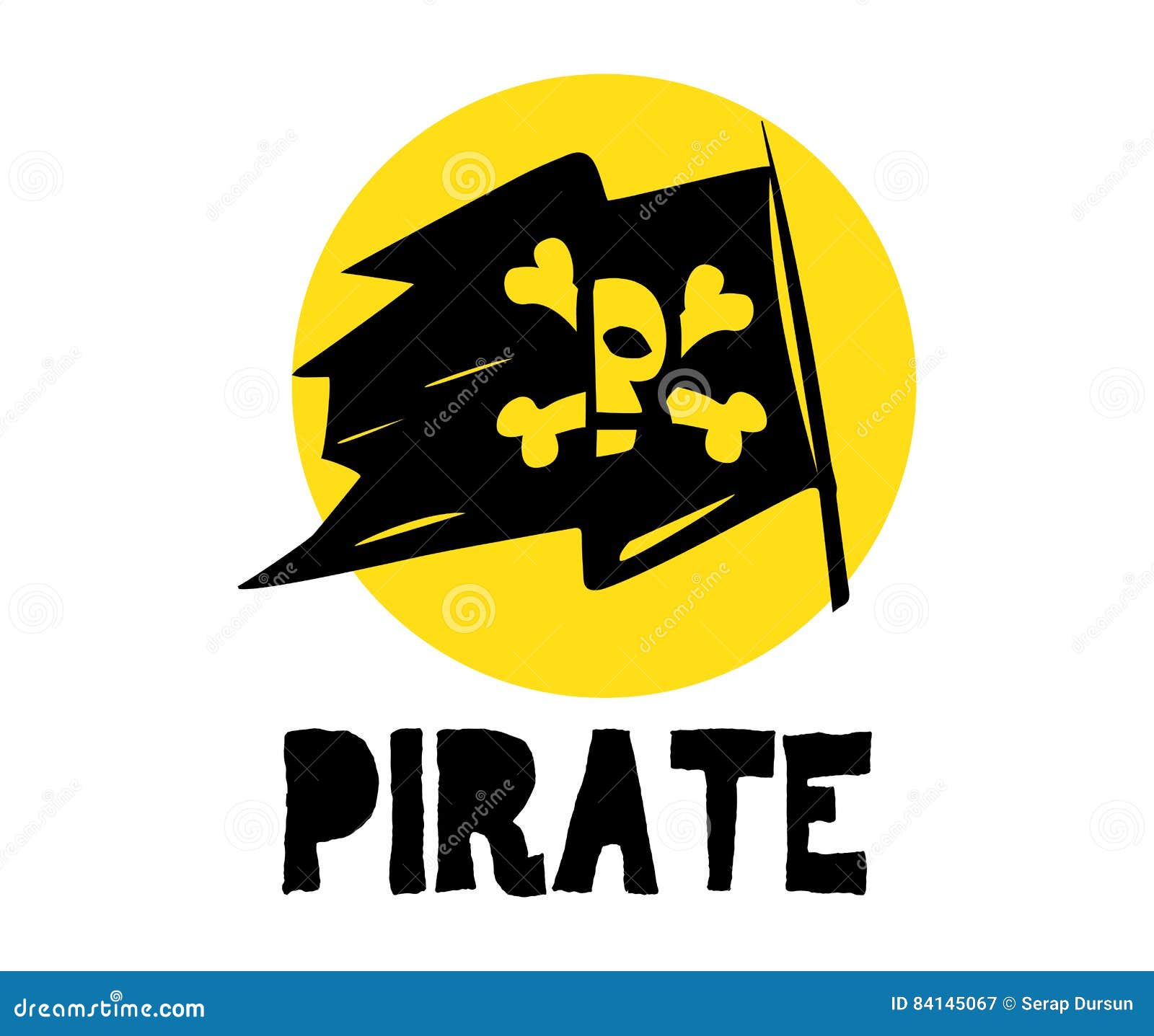 Pirate Logo Concept stock illustration. Illustration of logo - 84145067
