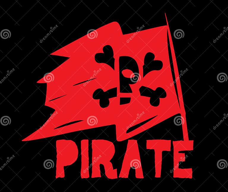 Pirate Logo Concept stock illustration. Illustration of design - 84145100