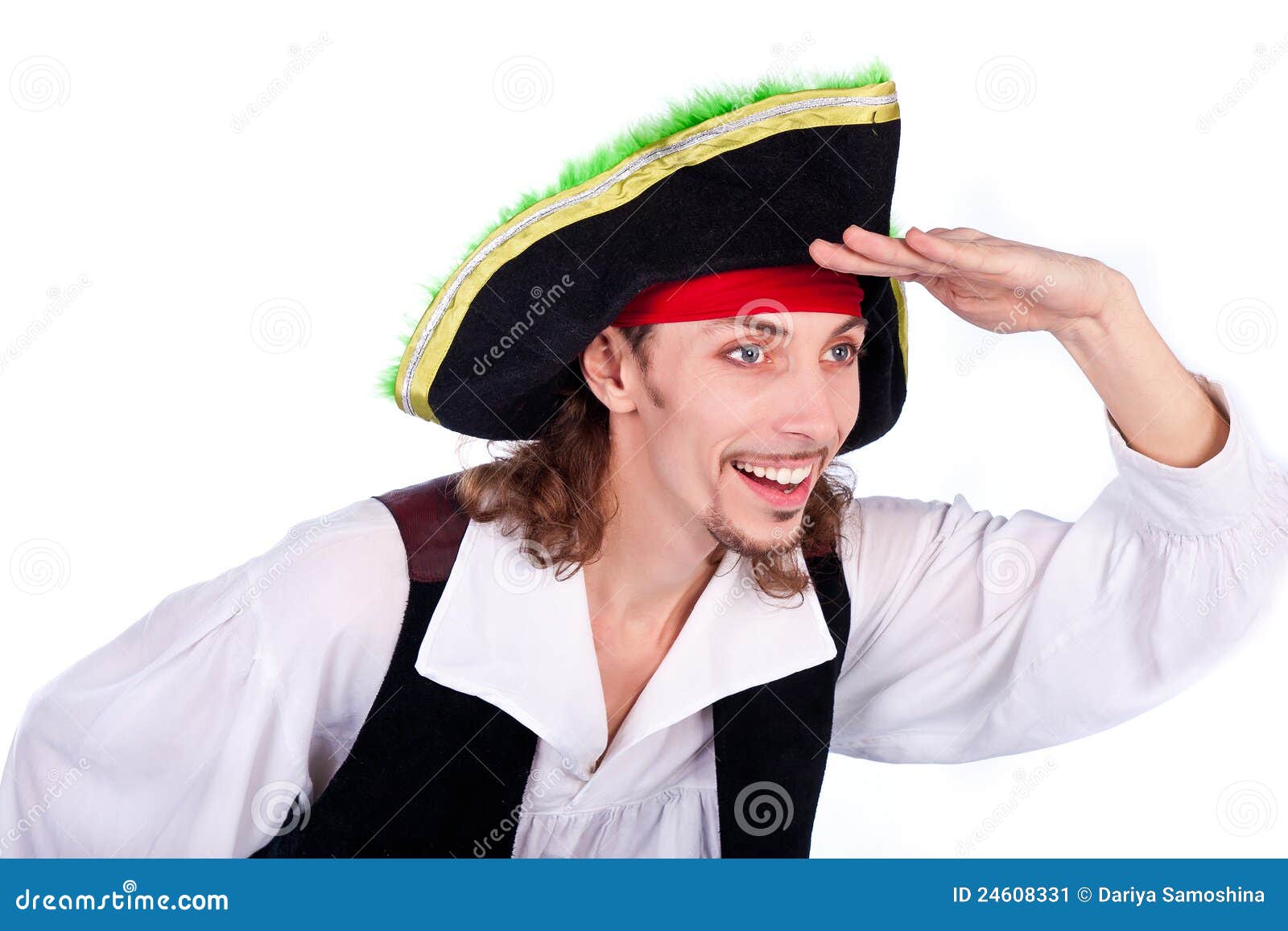 Pirate Looks into the Distance Stock Image - Image of costume ...