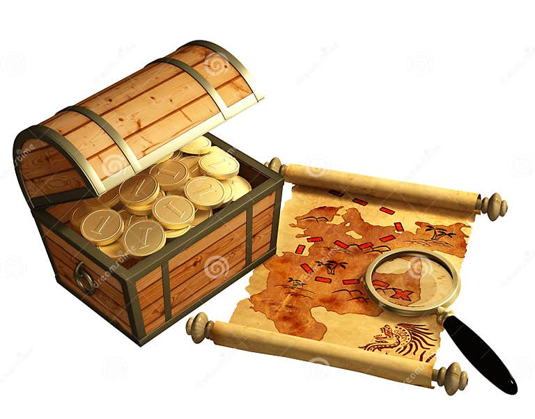 Pirate map stock illustration. Illustration of discovery - 15959893
