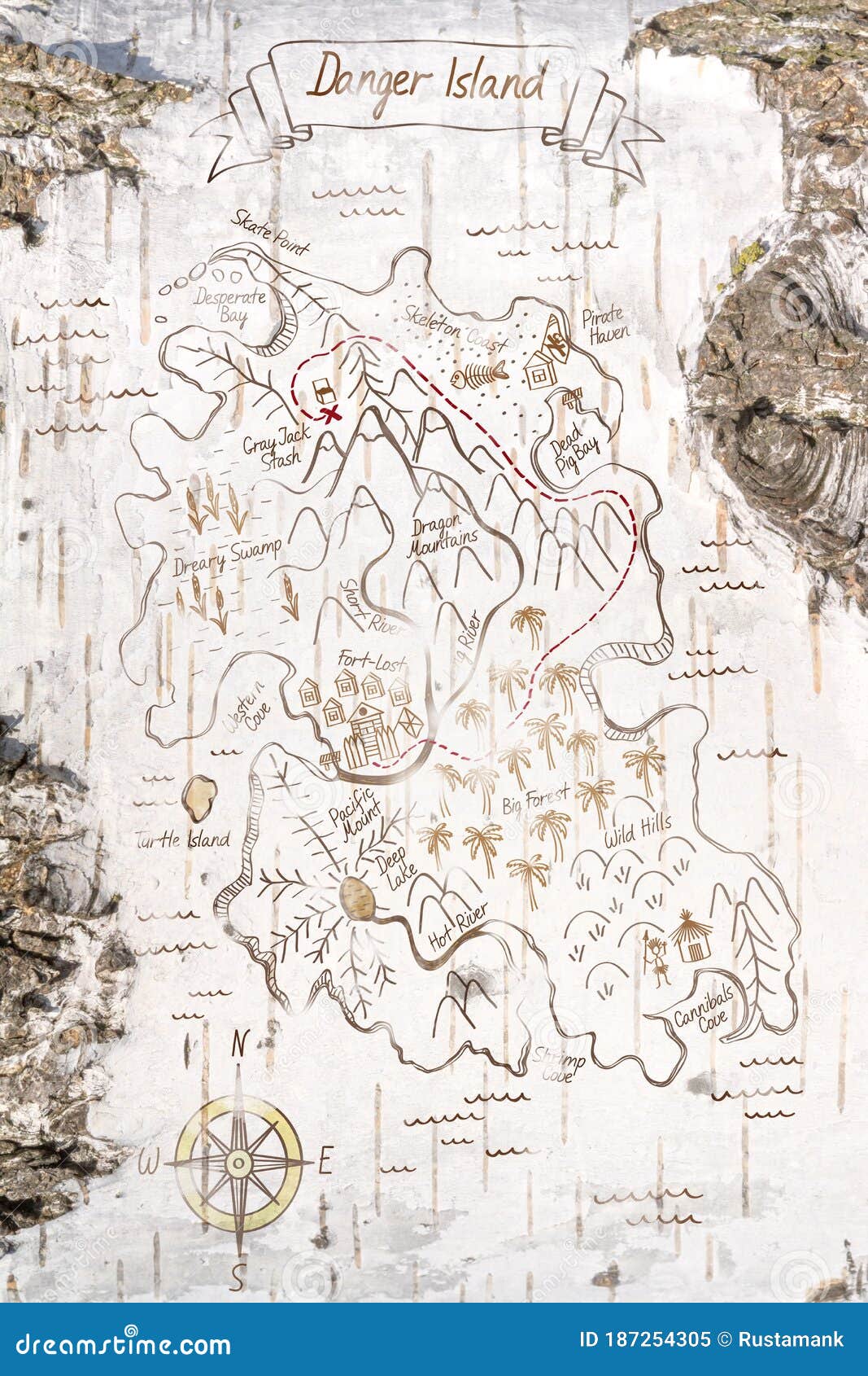 Real Treasure Island Map