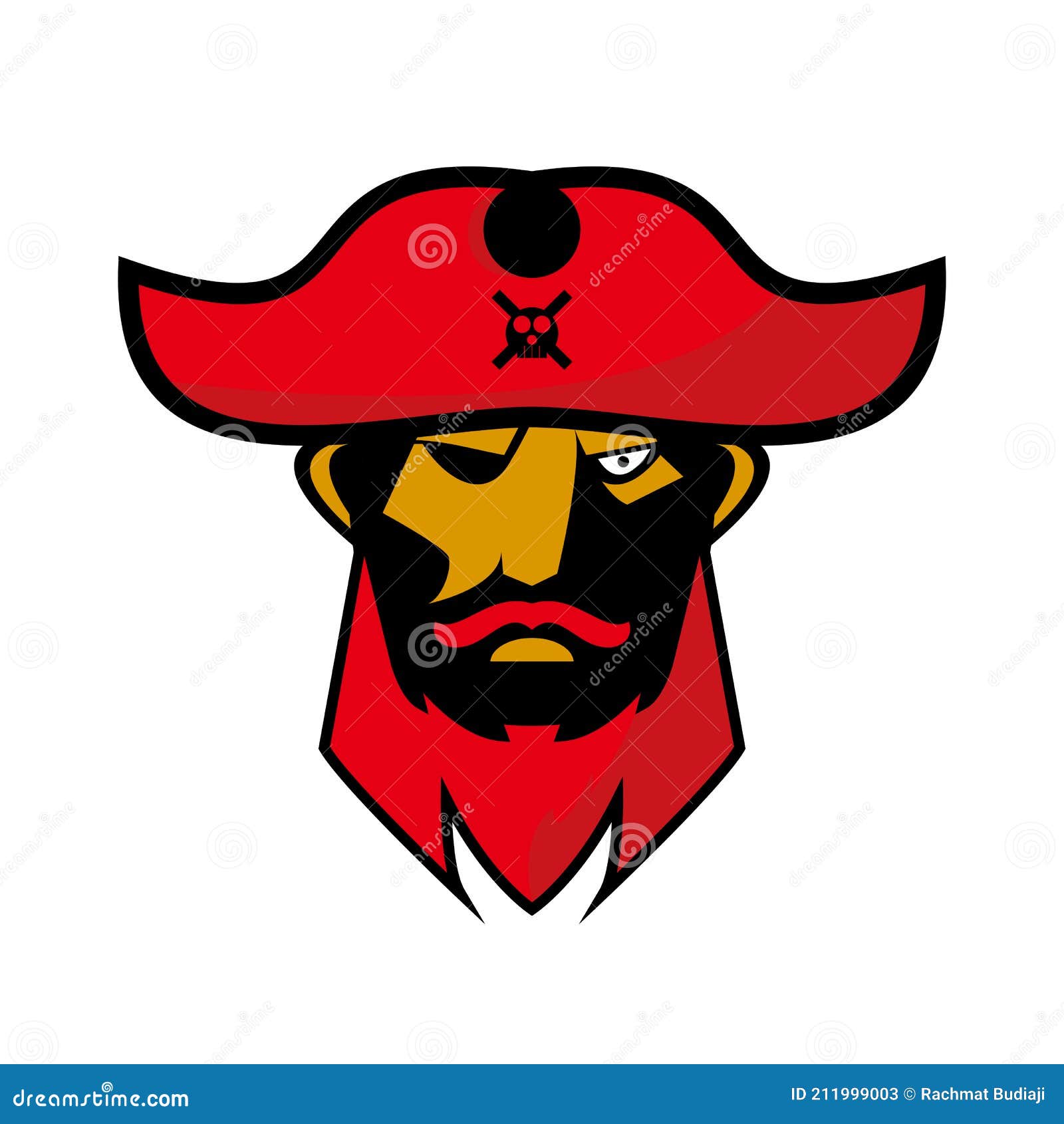 Pirate Mascot Logo Design Vector Stock Vector - Illustration of head ...