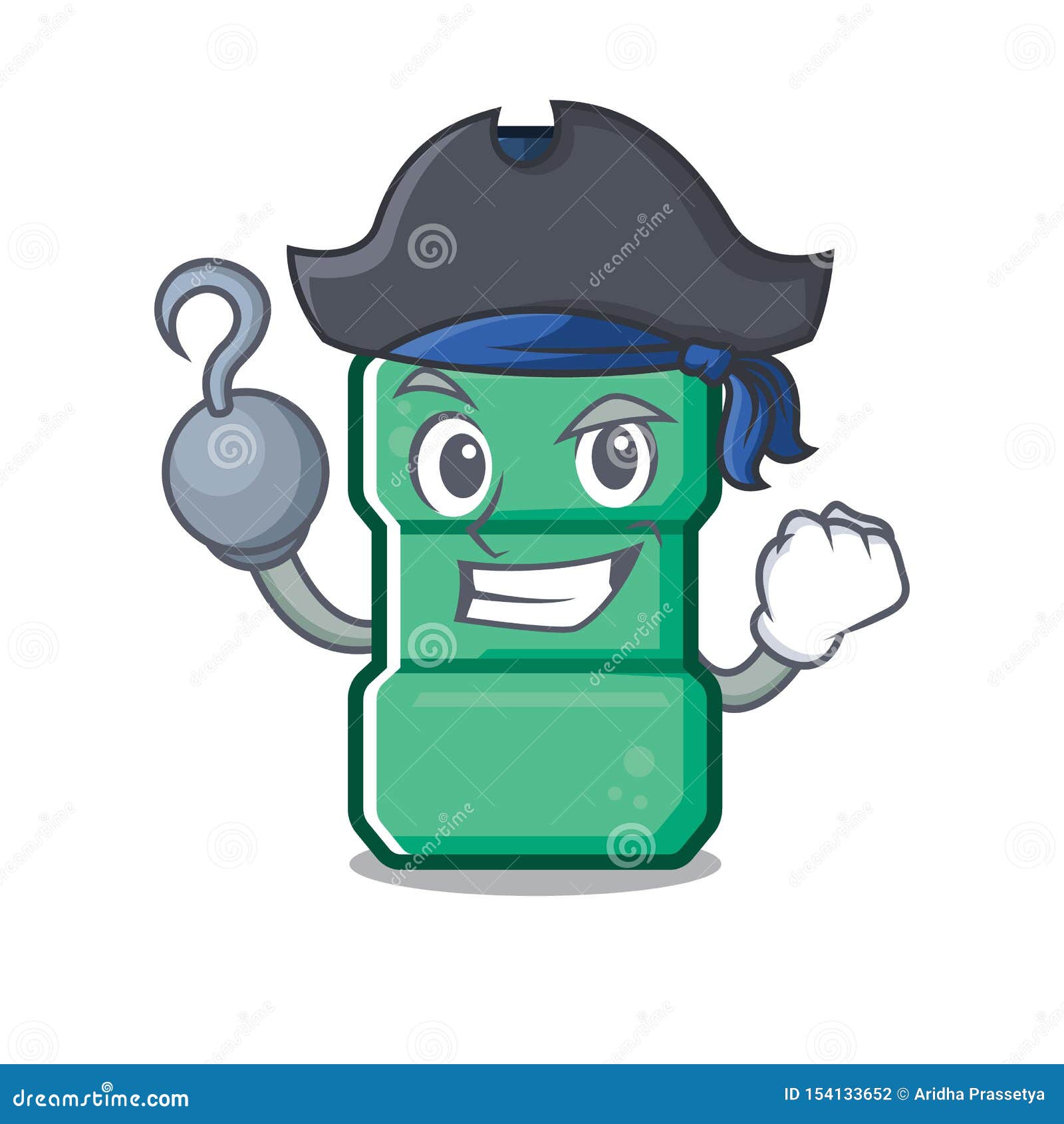 Pirate Mouthwash with in the Isolated Cartoon Stock Vector ...