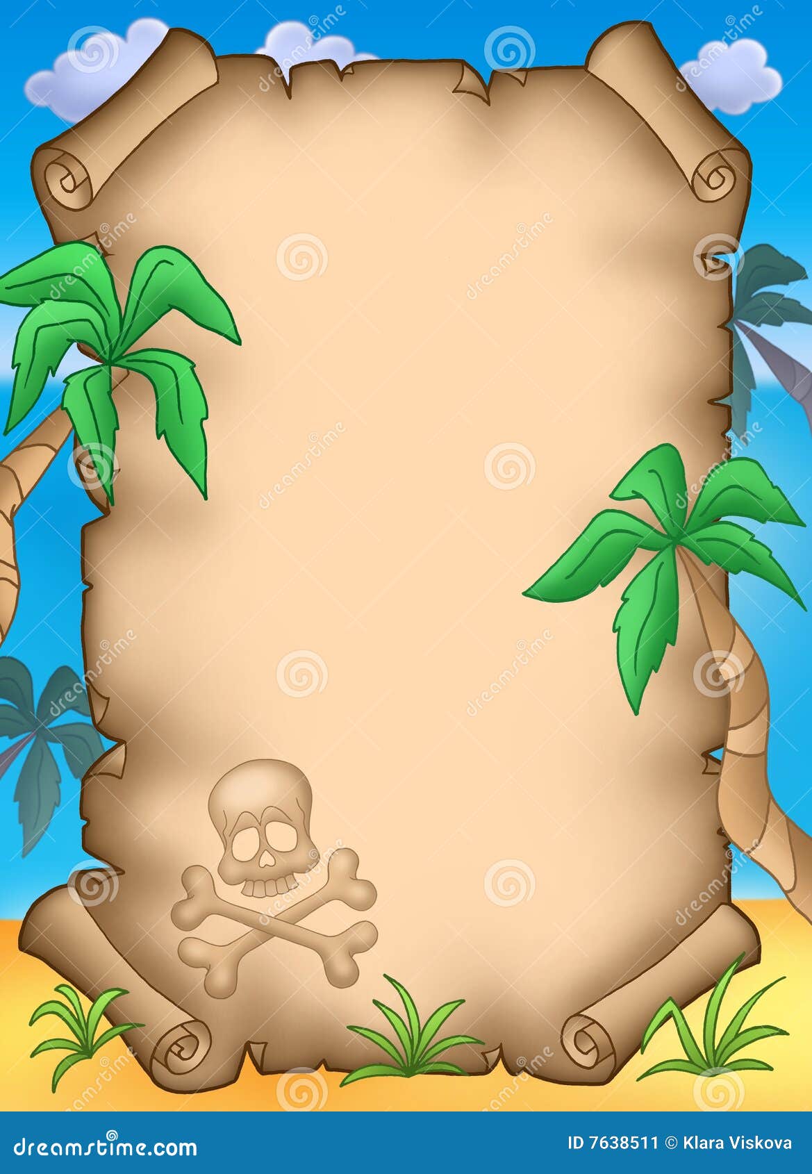 Old Pirates Parchment Treasure Map Isolated Royalty-Free Stock Image ...