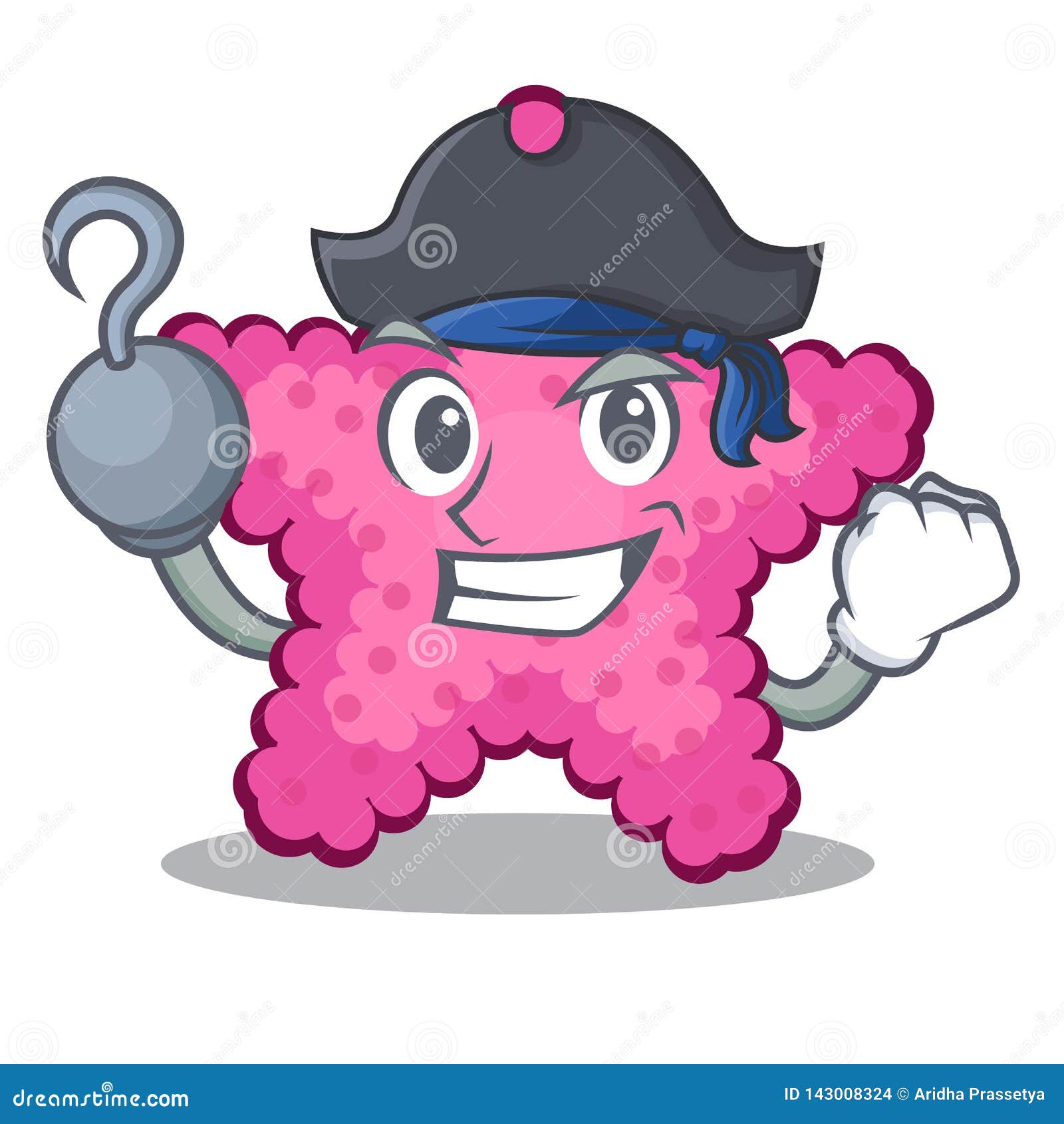Pirate Pink Starfish Isolated with the Cartoon Stock Vector ...