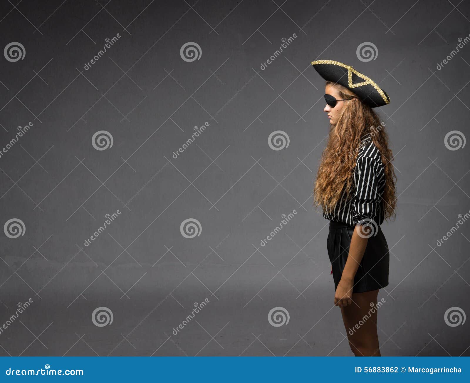 Pirate in a Profile Viewing Stock Photo - Image of look, creativity ...