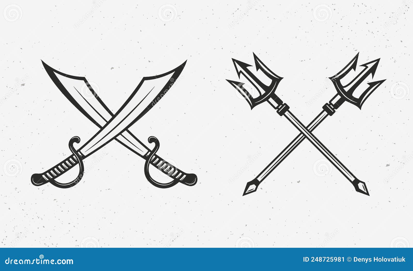Poseidon Tridents, Marine God Neptune Weapons Cartoon Vector ... Poseidon Tridents, Marine God Neptune Weapons Cartoon Vector ...