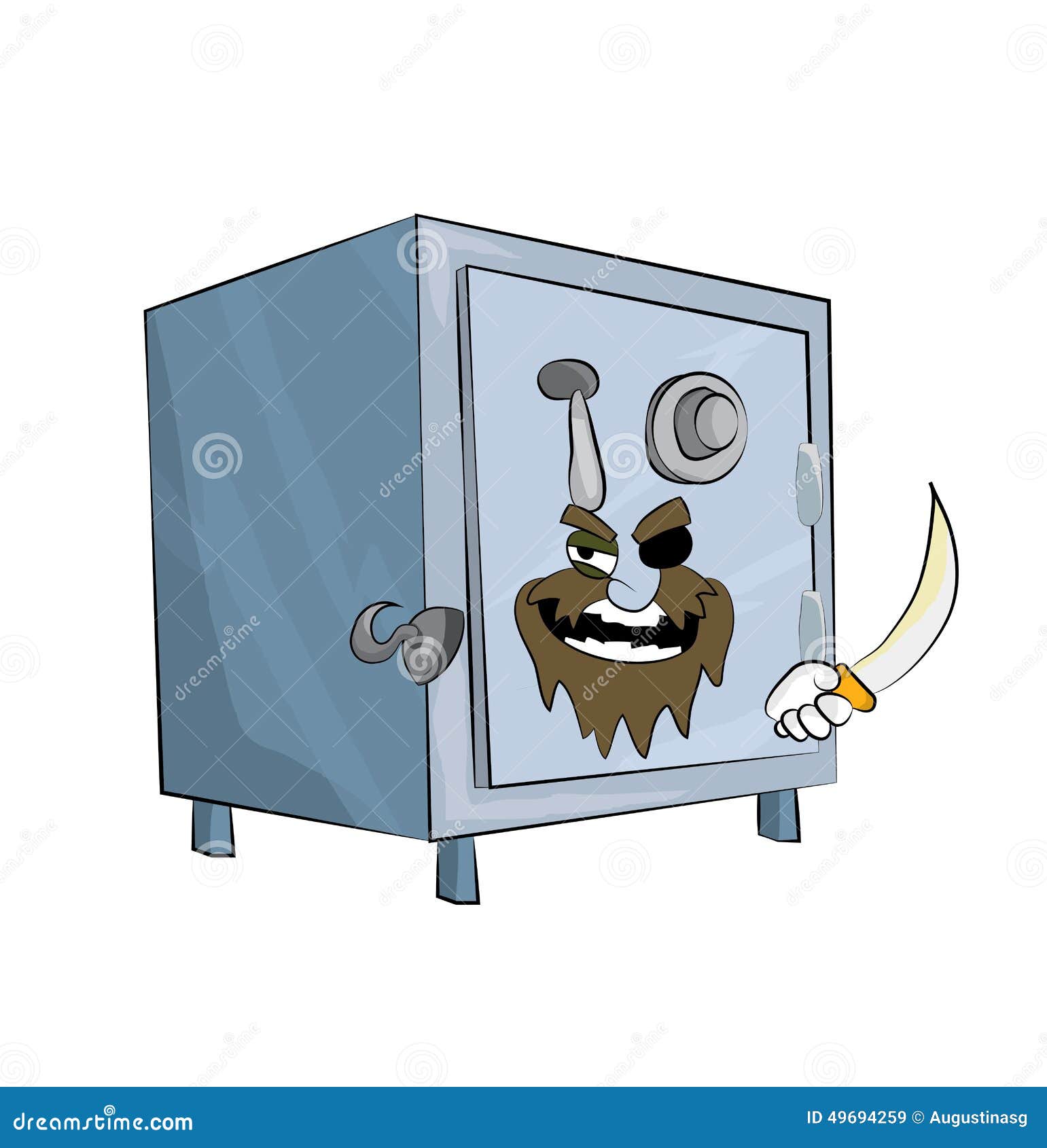 Pirate safe cartoon stock illustration. Illustration of object - 49694259
