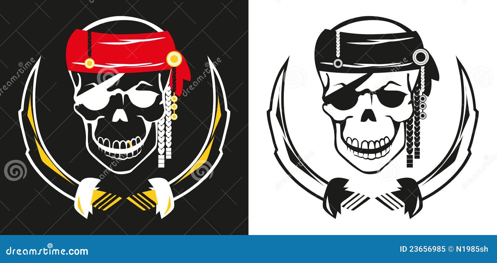 Pirate_scull stock vector. Illustration of skull, sword - 23656985