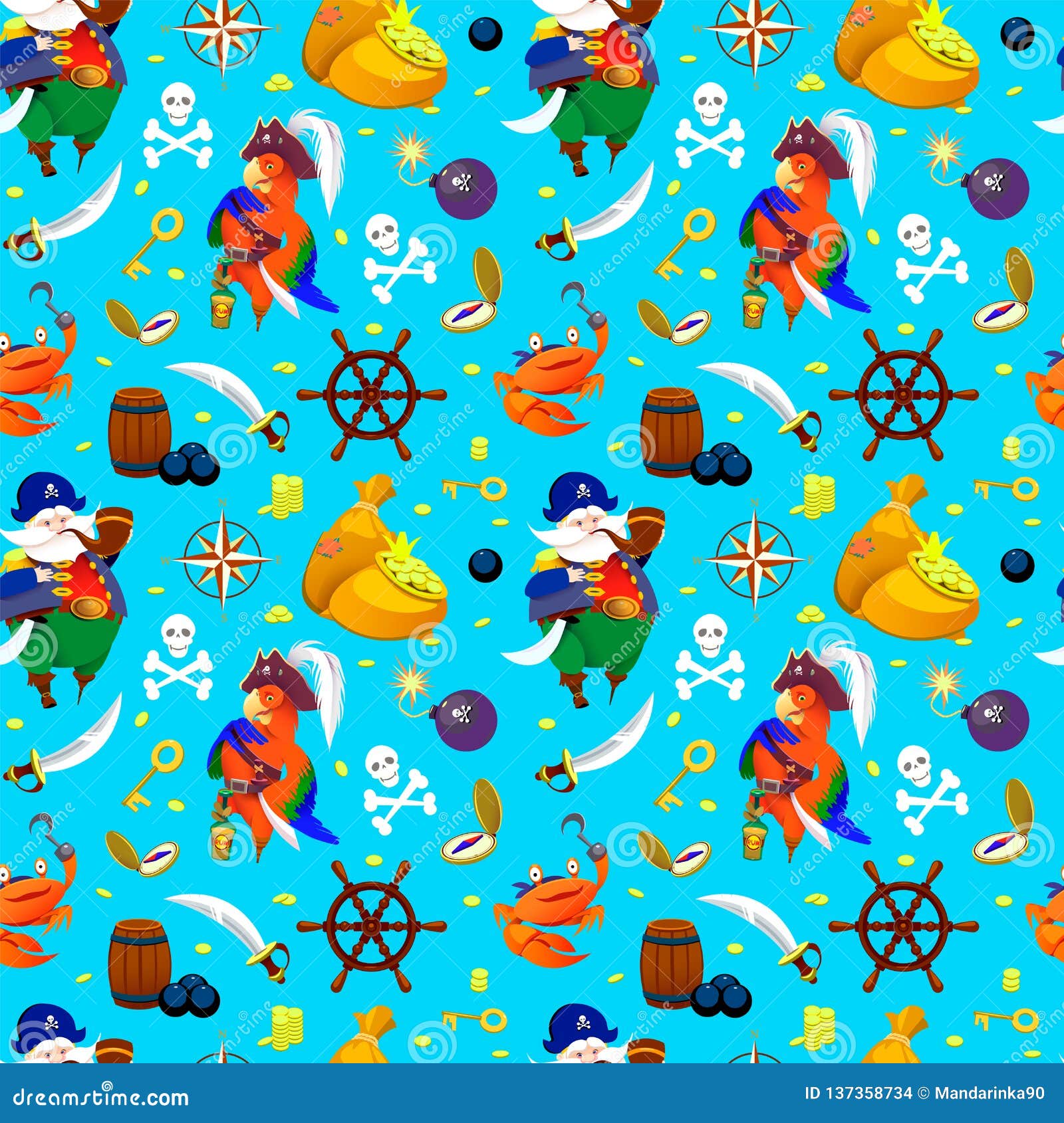 Pirate Seamless Texture. Vector Pattern Stock Vector - Illustration of ... Pirate Seamless Texture. Vector Pattern Stock Vector - Illustration of ...