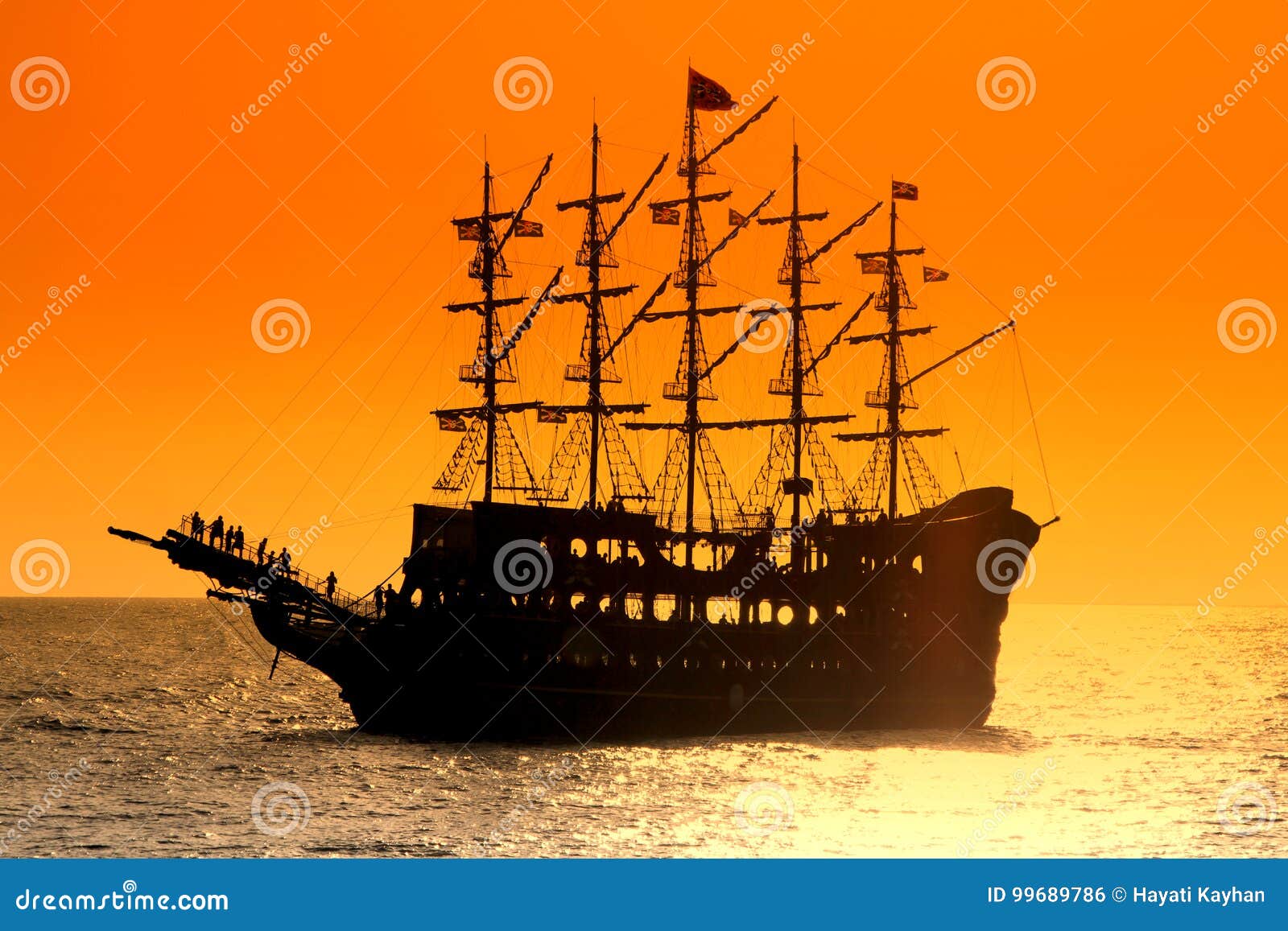 Pirate ship. stock photo. Image of cruise, exploration - 99689786