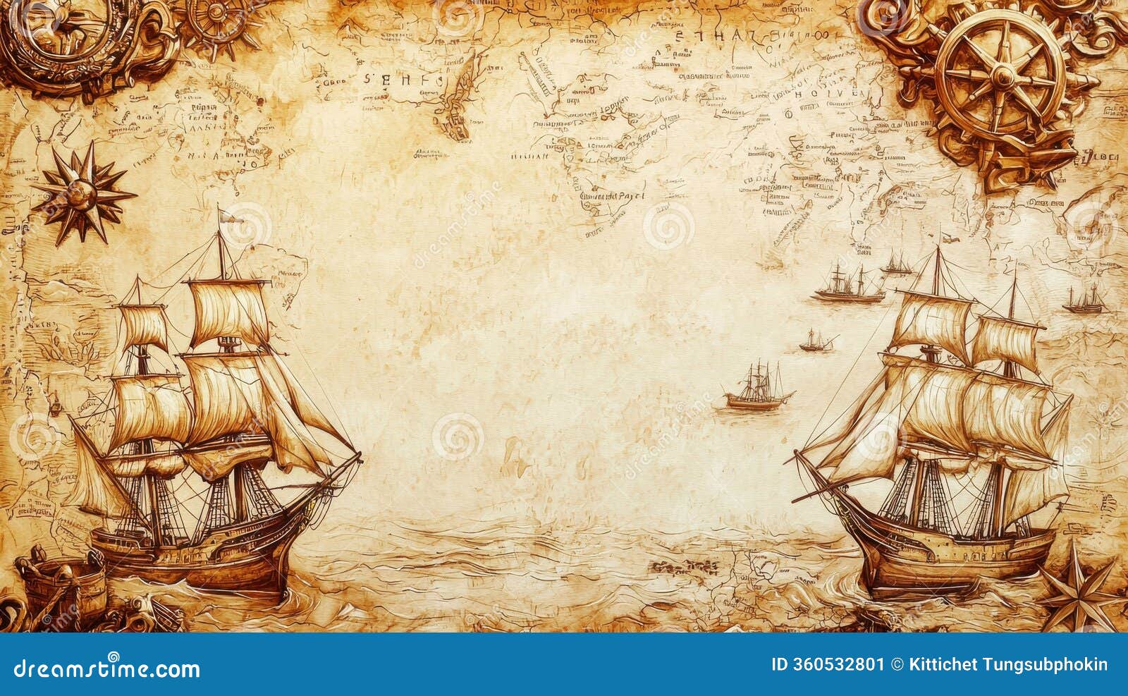 The Treasure Ship Relief Stock Photo | CartoonDealer.com #46922004