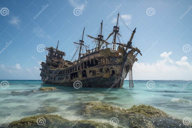 Pirate Shipwrecked and Decayed after Years of Being at the Bottom of ...