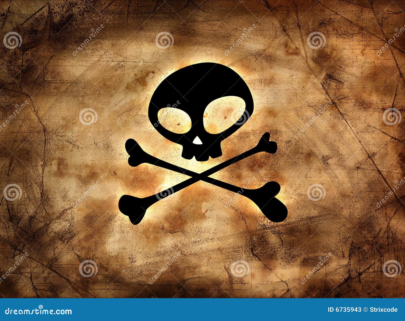 Pirate Sign on Vintage Paper Stock Image - Image of notification, decay ...