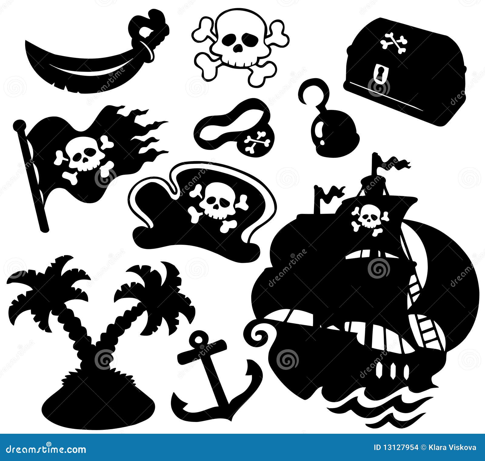 Pirate Silhouettes Vector Illustration | CartoonDealer.com #51940668