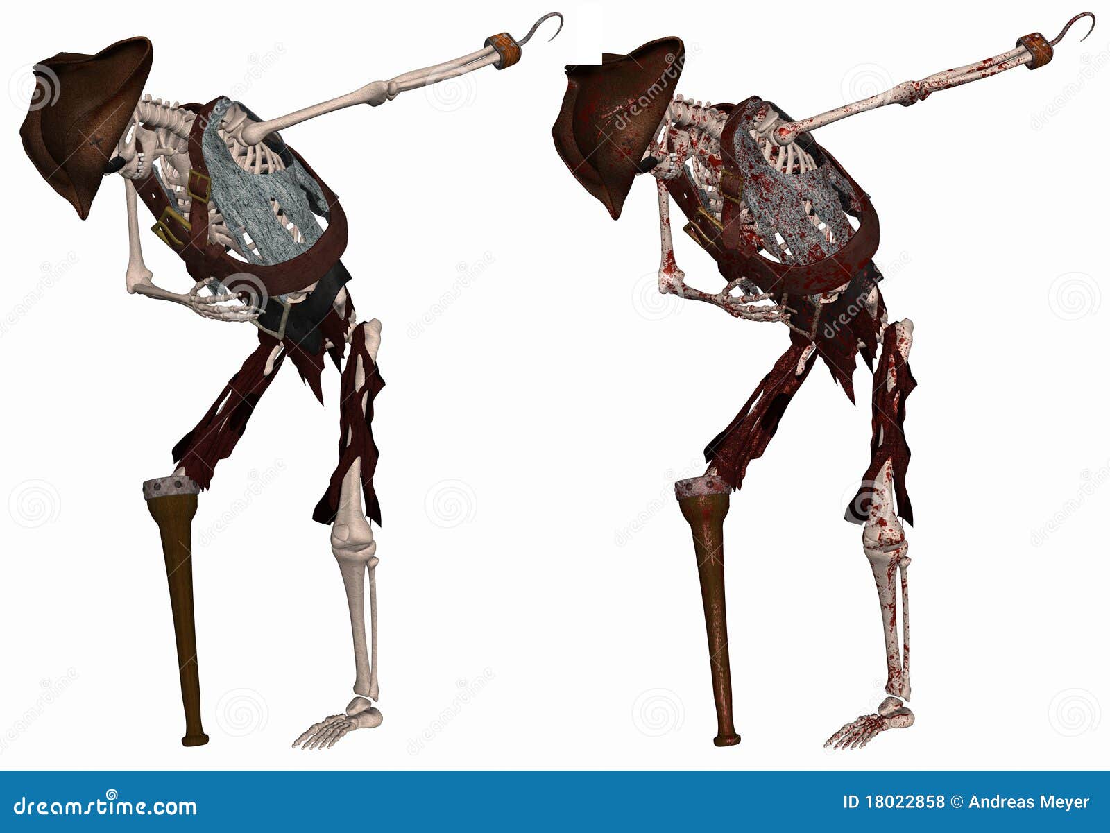 Pirate Skeleton With Sabre And Treasure Chest Royalty-Free Illustration ...