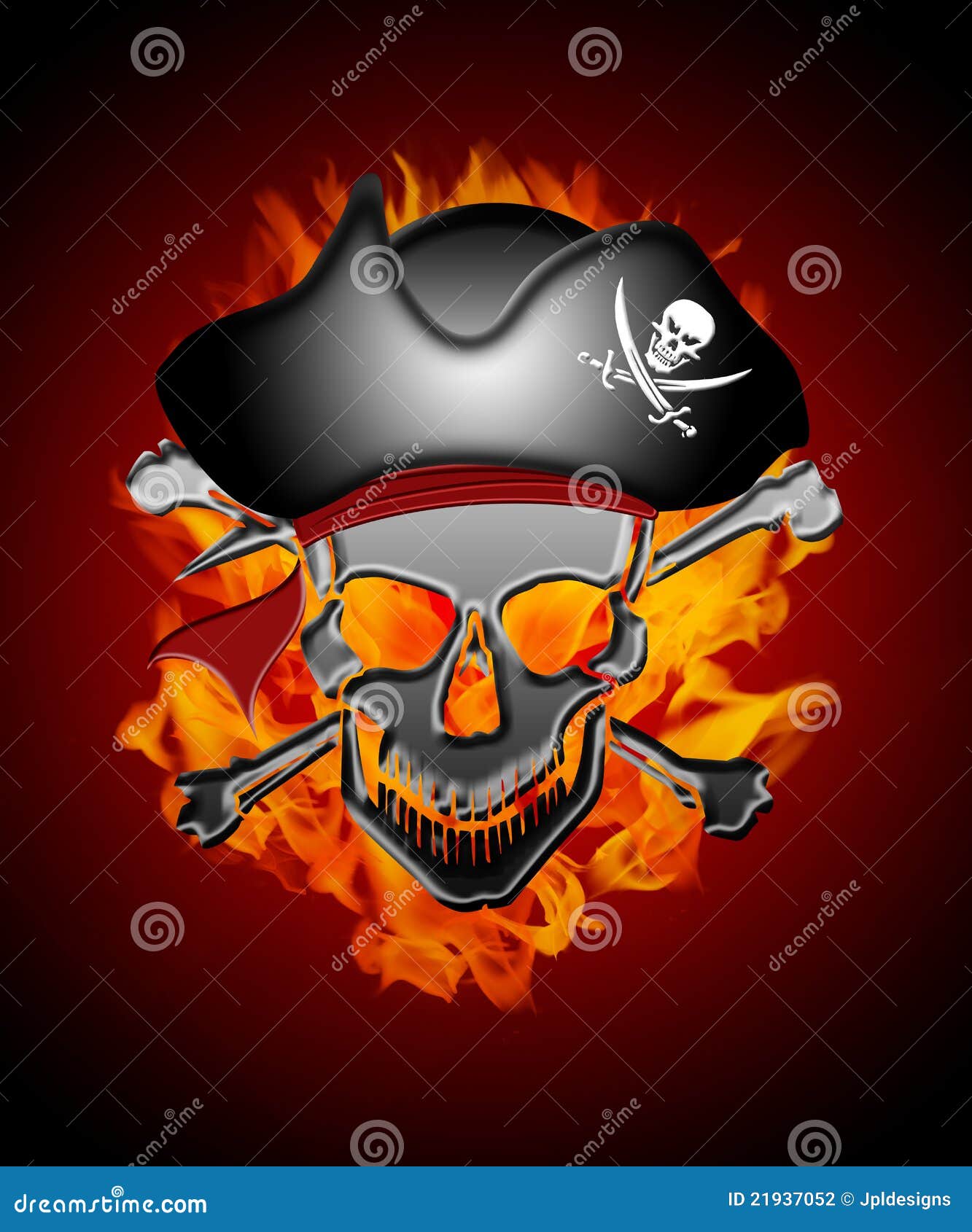 Skull Captain. Vintage Style Sailor Tattoo With Dead Seaman. Cartoon ...
