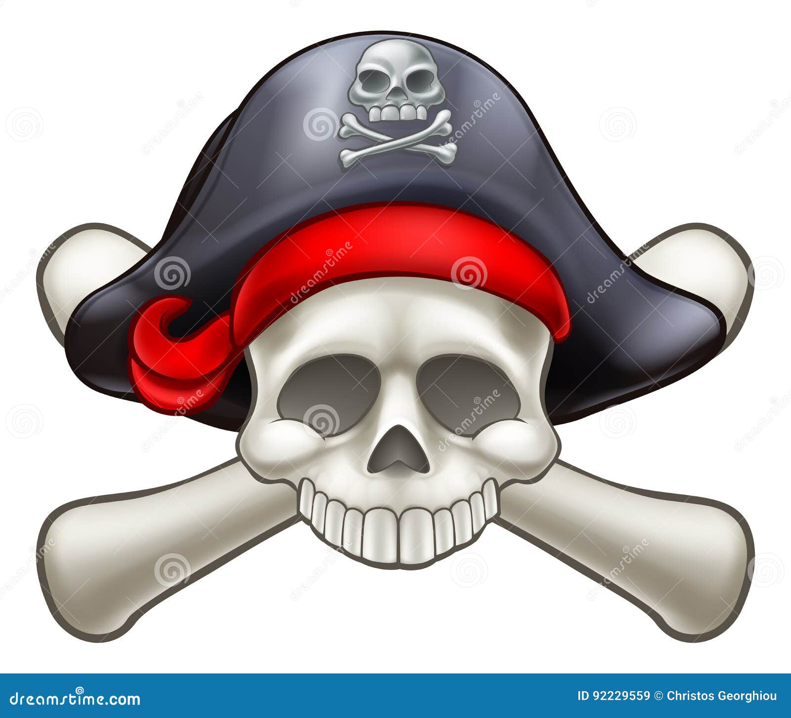 Pirate Skull and Crossbones Stock Vector - Illustration of kids, clip ...