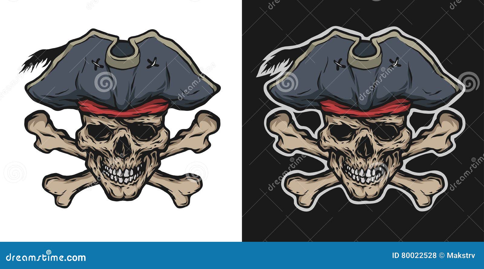 Pirate Skull and Crossbones. Stock Vector - Illustration of design ...