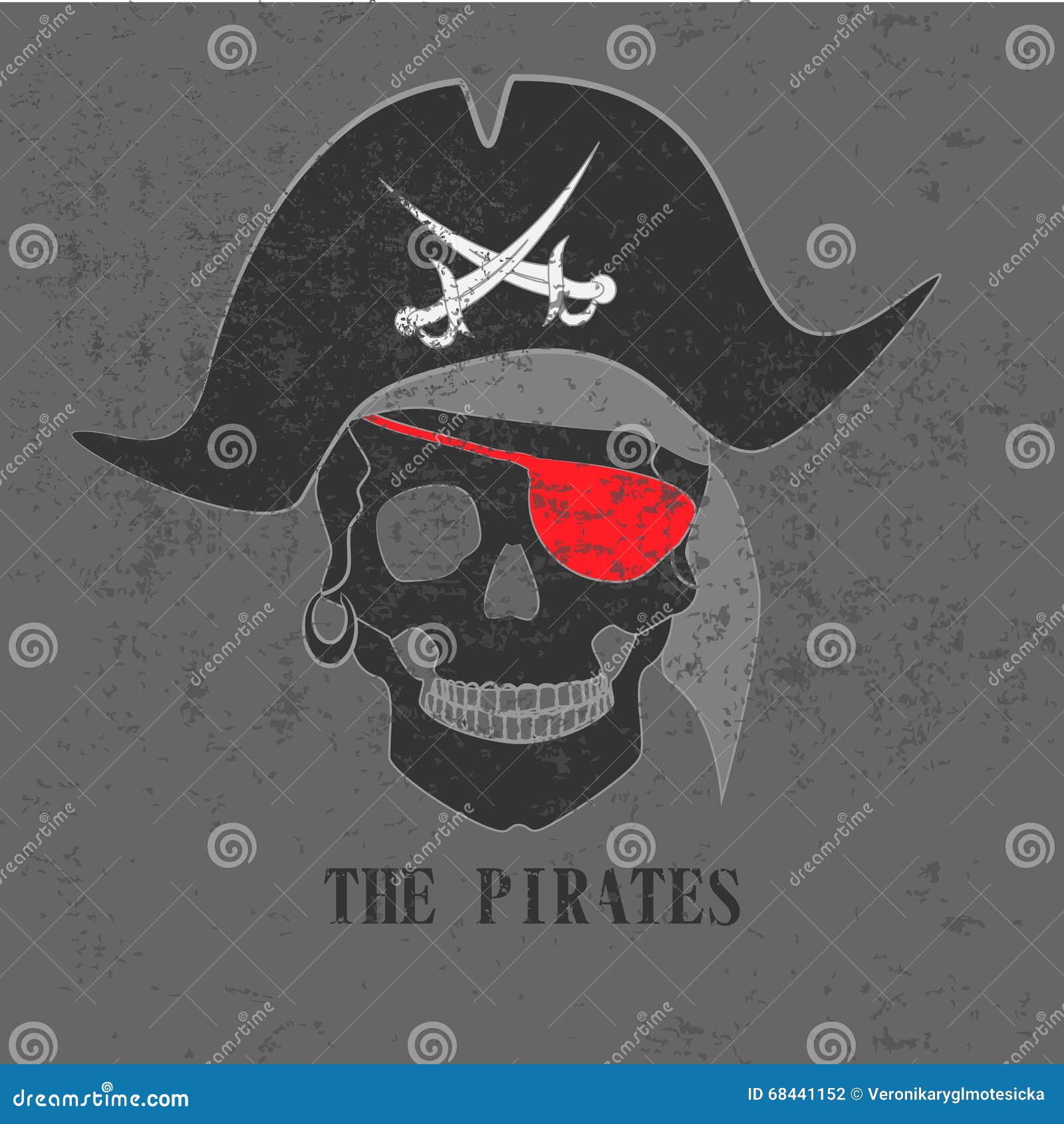 The pirate stock vector. Illustration of earring, eccentric - 68441152