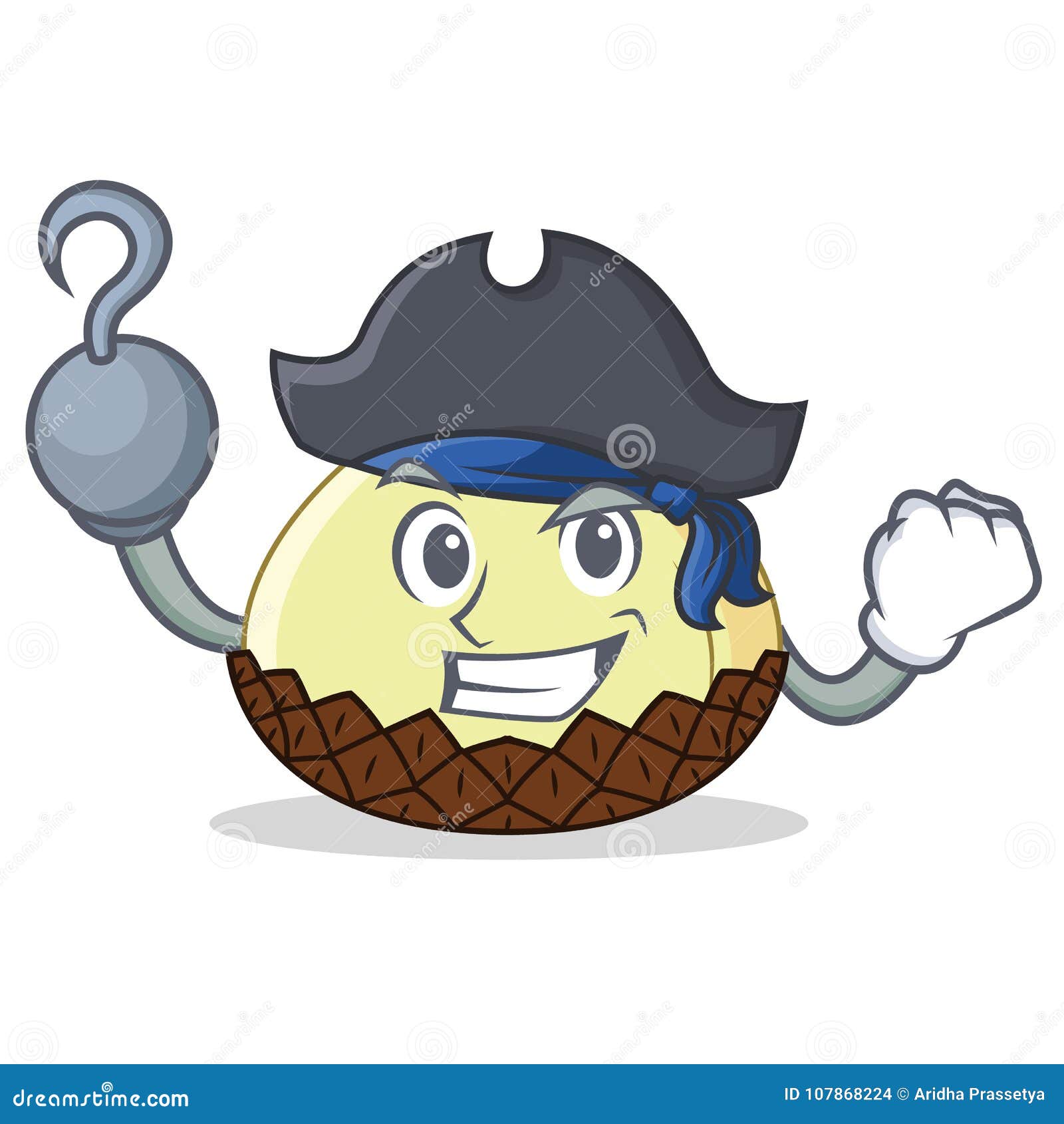 Pirate Snake Fruit Character Cartoon Stock Vector - Illustration of ...