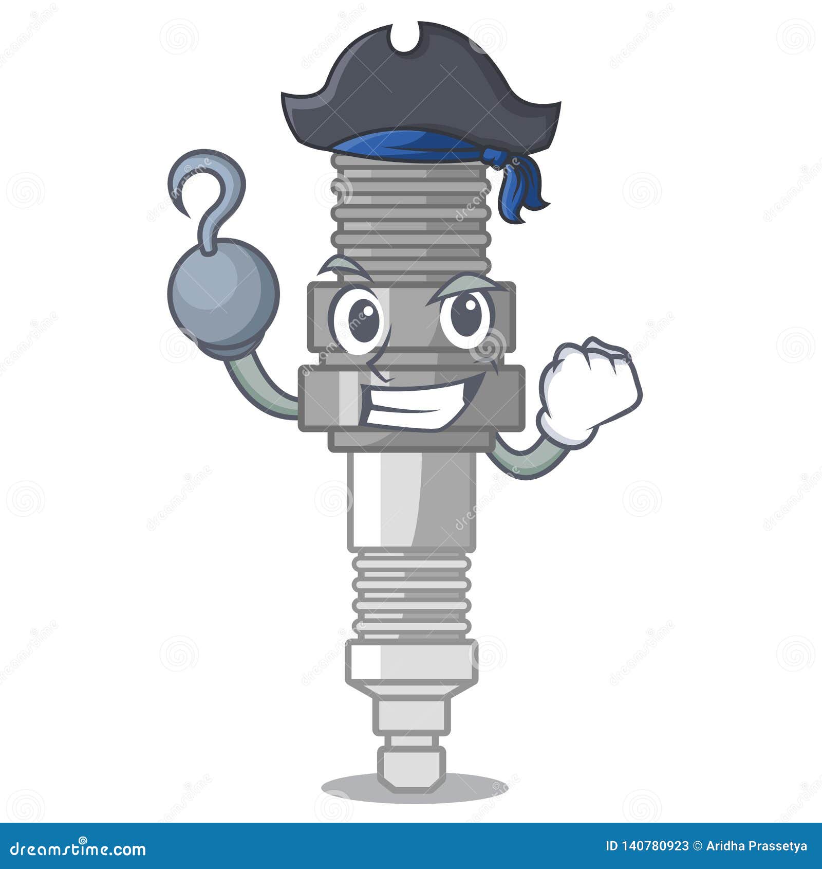 Pirate Spark Plug in the Character Shape Stock Vector - Illustration of ...