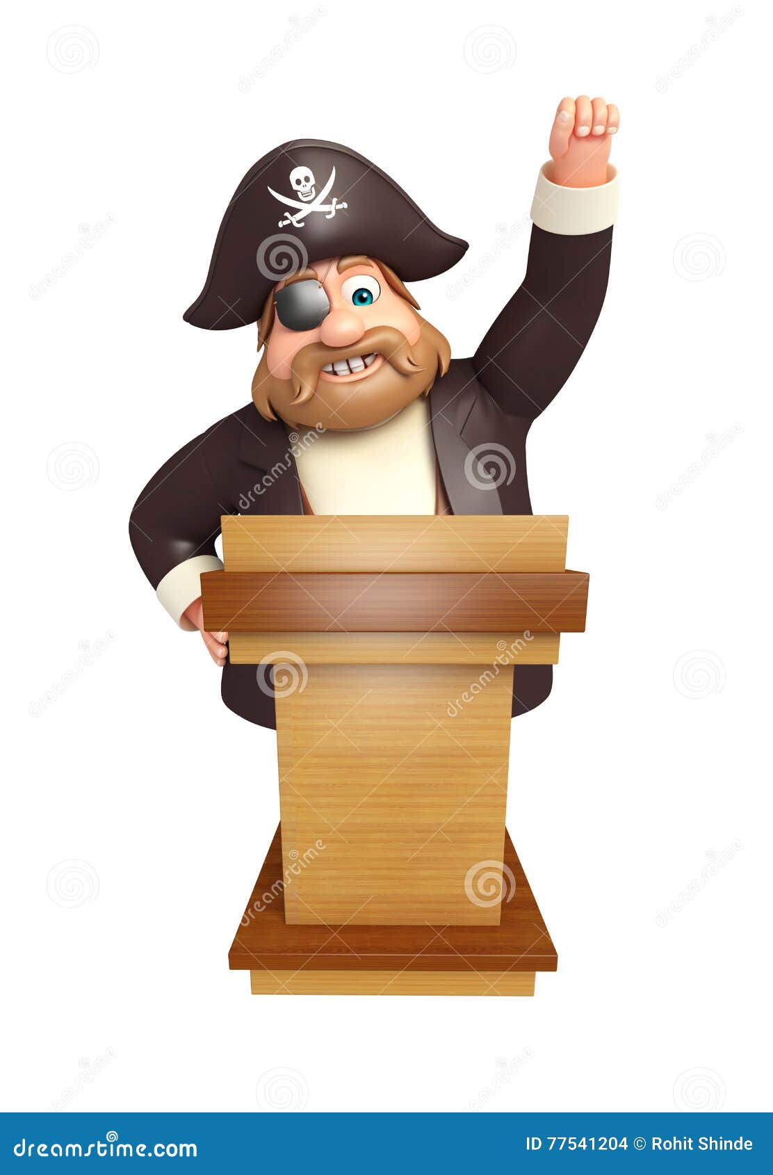 Pirate with Speech stage stock illustration. Illustration of pirat ...
