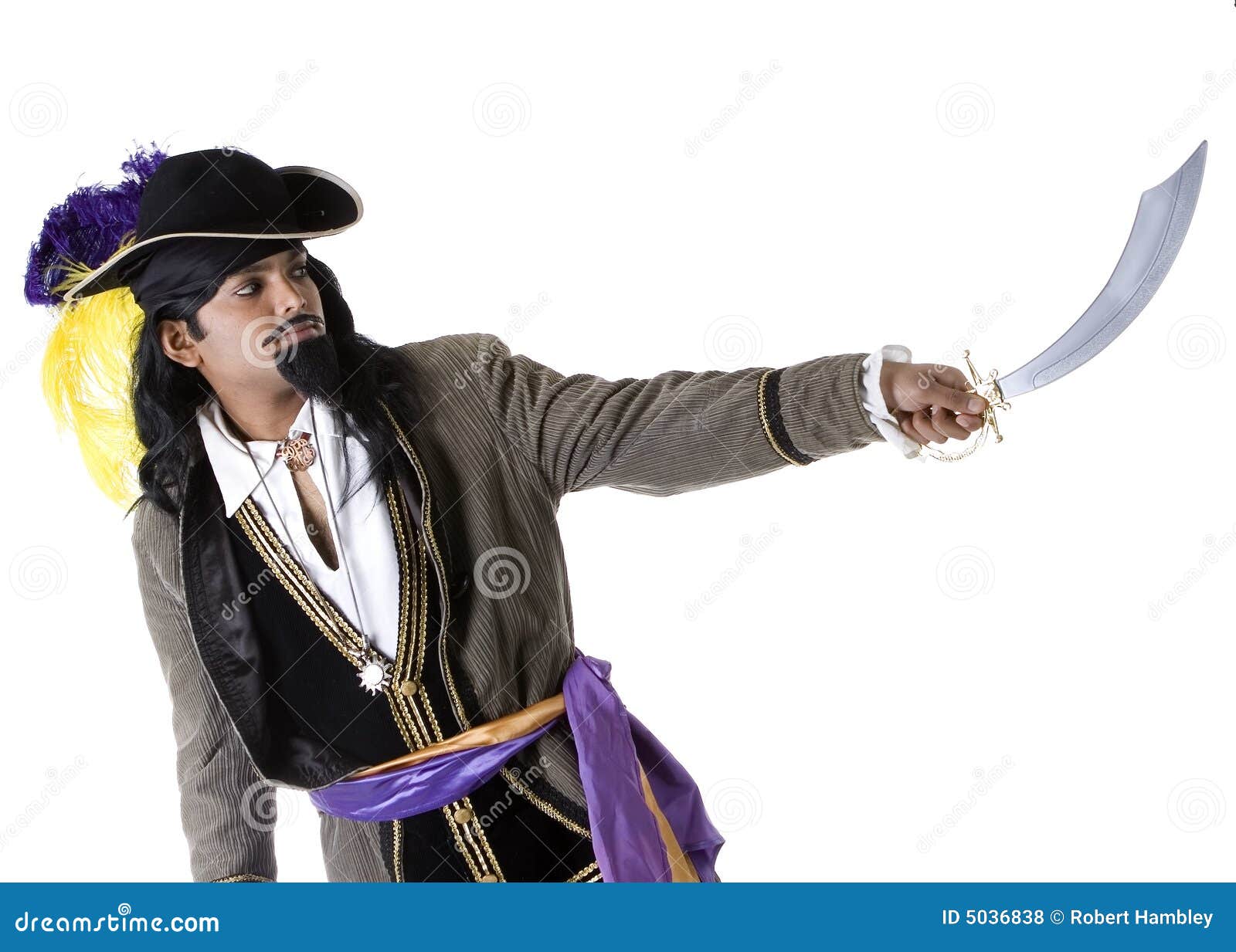 Pirate with sword stock photo. Image of body, holding - 5036838