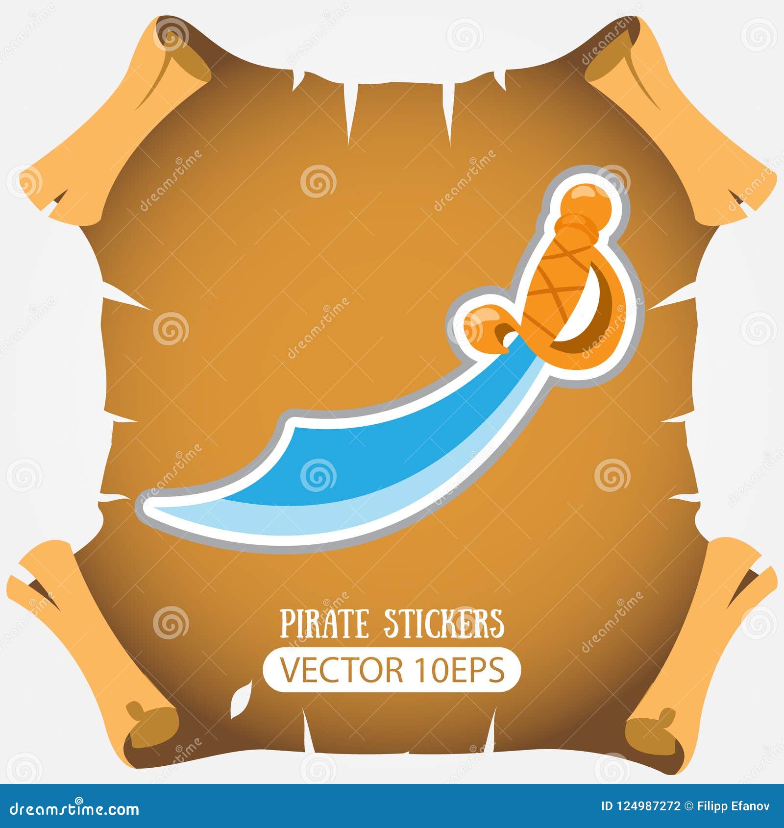 Pirate Weapons Cartoon Vector | CartoonDealer.com #60250309