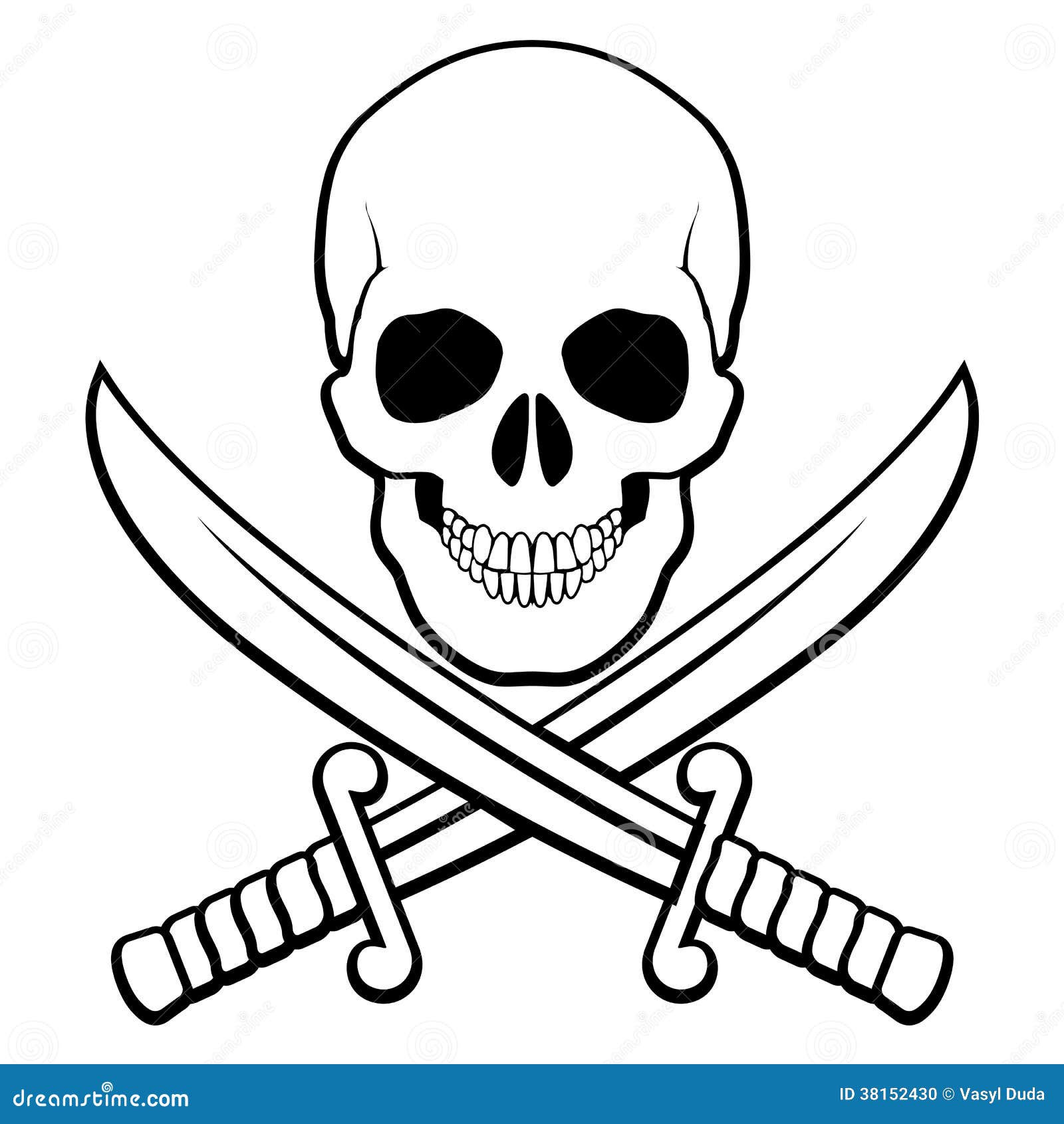 Pirate symbol stock vector. Illustration of caribbean - 38152430