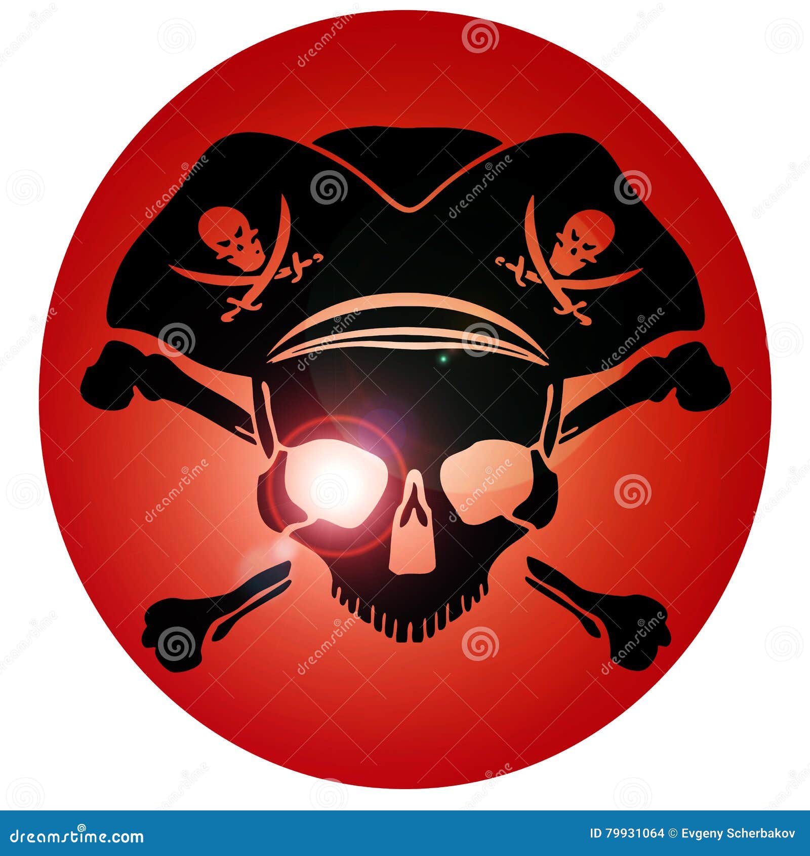 Pirate Symbol Jolly Roger Skull Stock Illustration - Illustration of ...