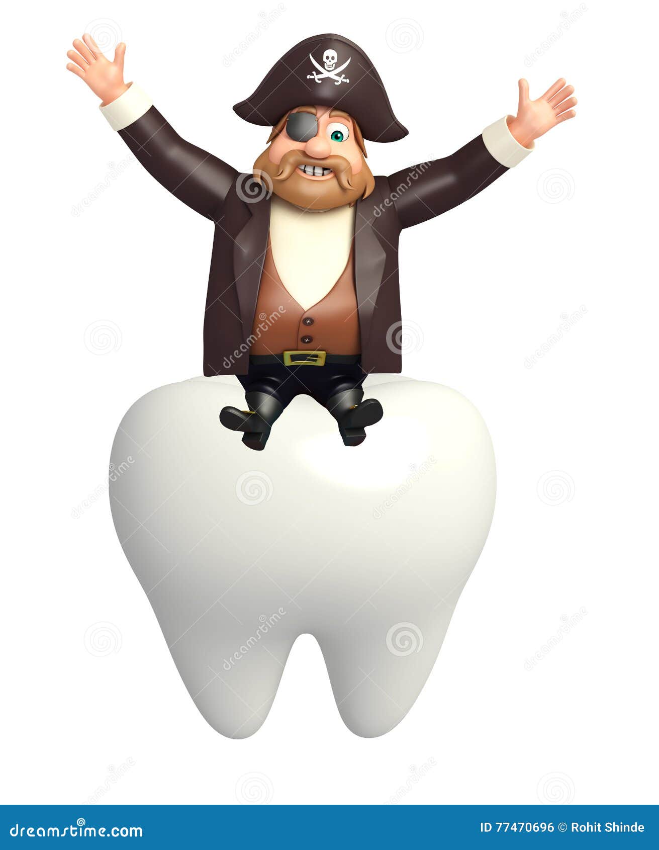 Pirate with Teeth stock illustration. Illustration of skull - 77470696