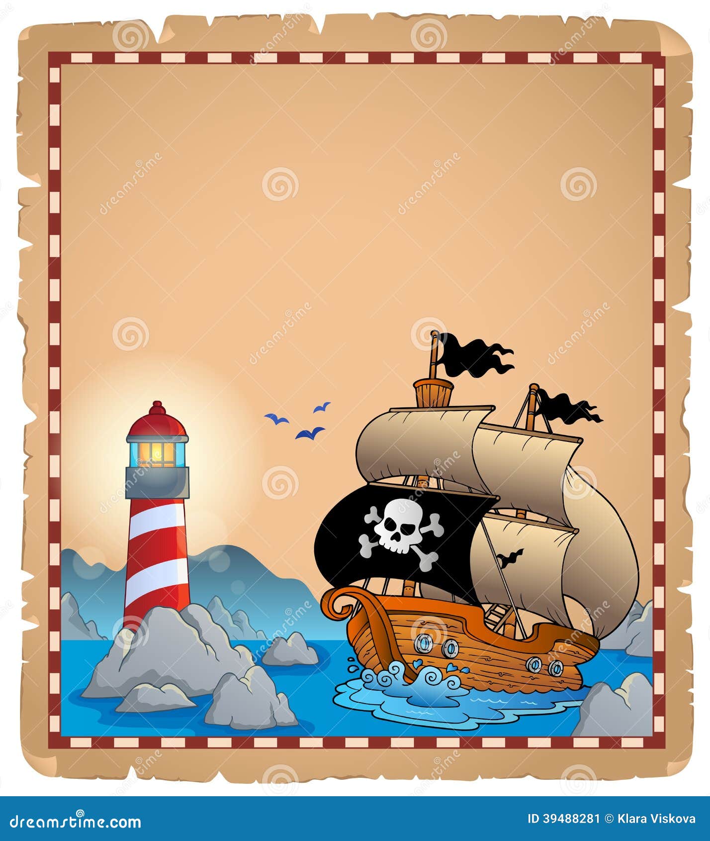 Pirate theme parchment 3 stock vector. Illustration of nautical - 39488281